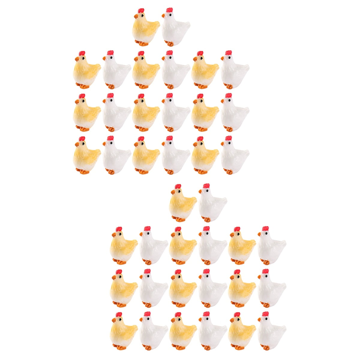 MLINS 40 pcs Resin Tiny Resin Hen Decors Bonsai Fake Hen Decors Tiny ...