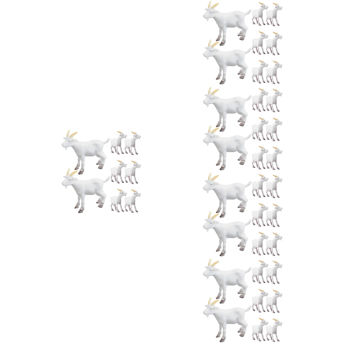 MLINS 40 pcs Simulated Goat Figurines Small Goat Statues Fake Goat ...