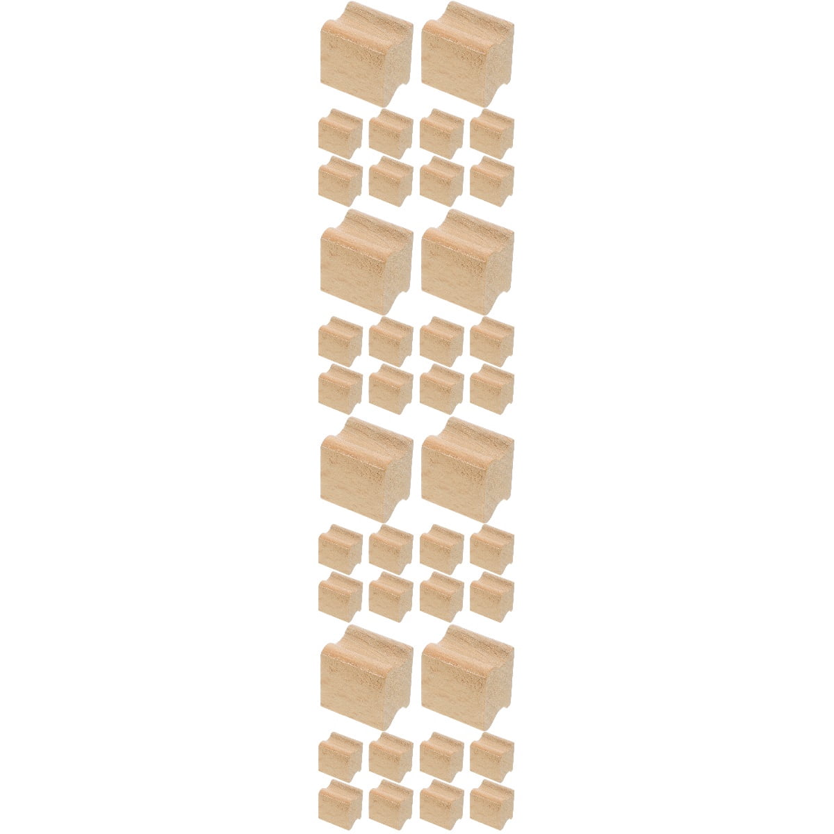 MLINS 40 pcs Smooth Wood Stamper Self Making Blank Seal Carving Use ...