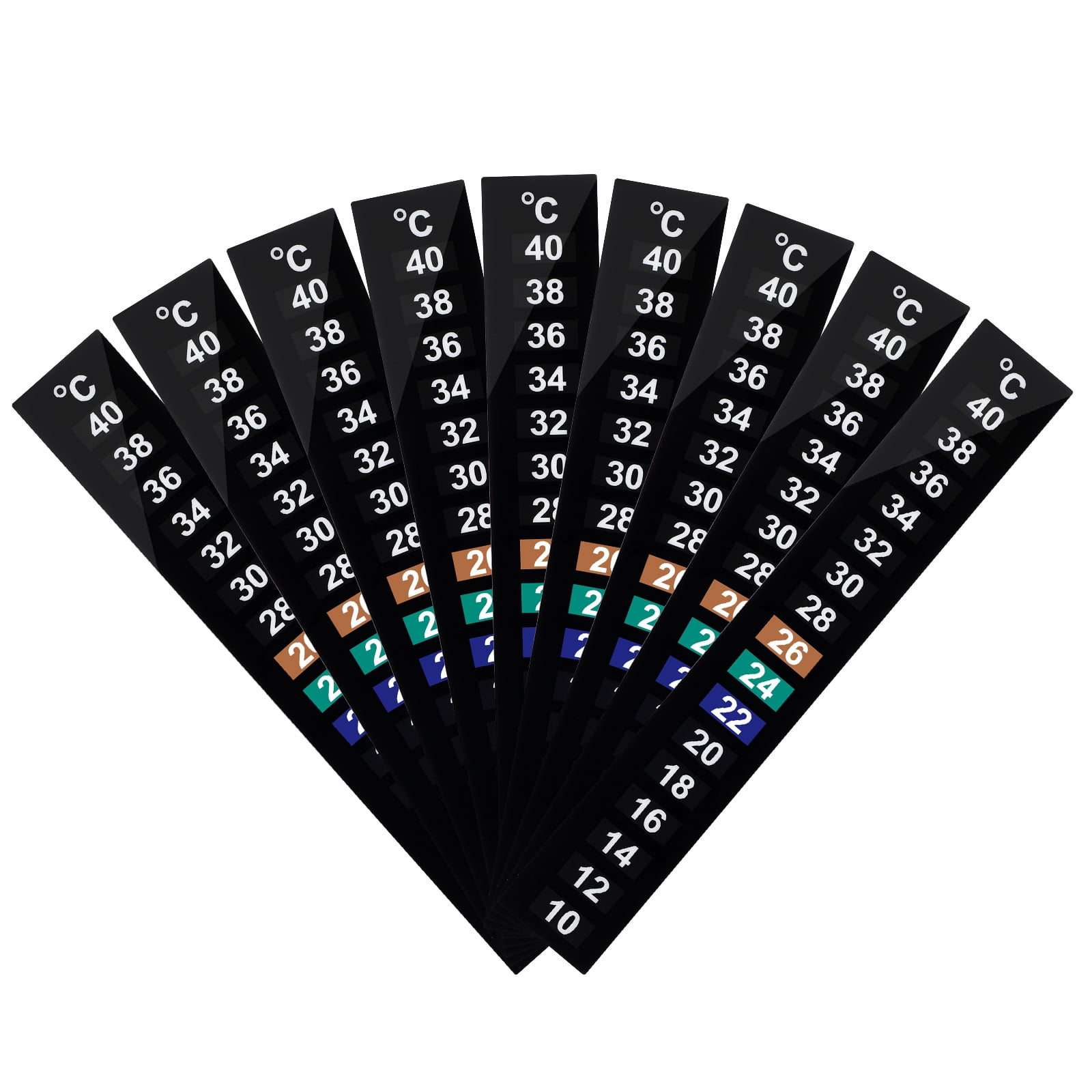 MLINS 40 pcs Traditional Stick-on Digital Temperature Thermometer Strip ...