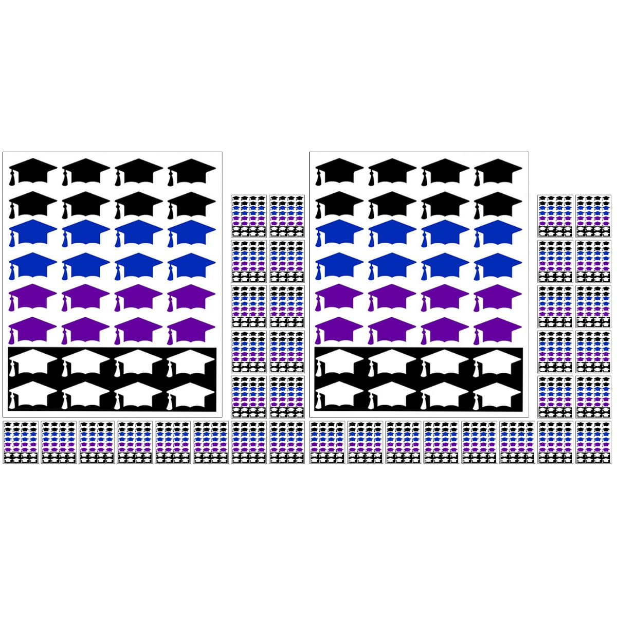 MLINS 40 sheets of Graduation Hat Stickers Grad Hat Reward Stickers ...