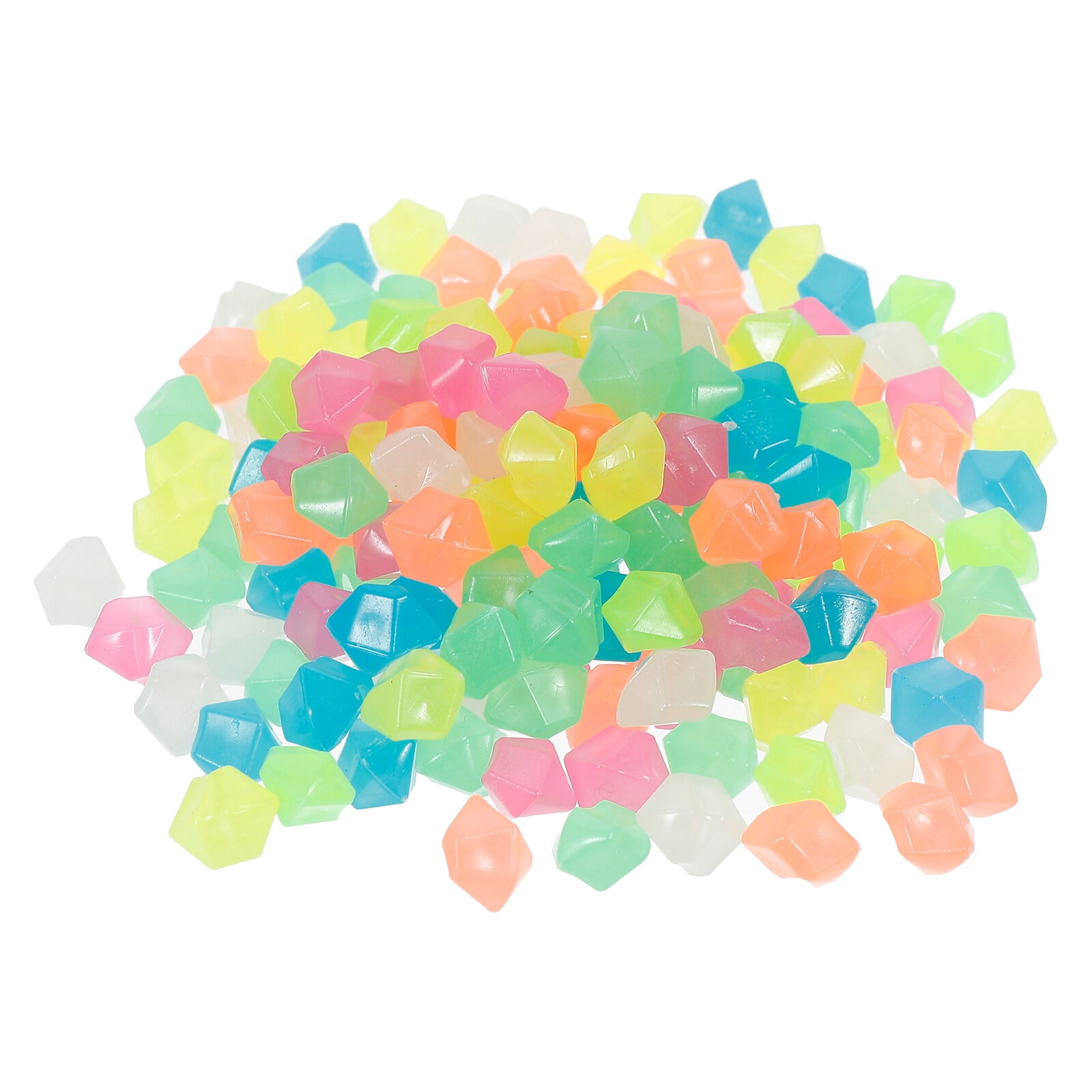 MLINS 400 Pcs Rhombus Luminous Gravel Decorative Marbles Fish Tank ...