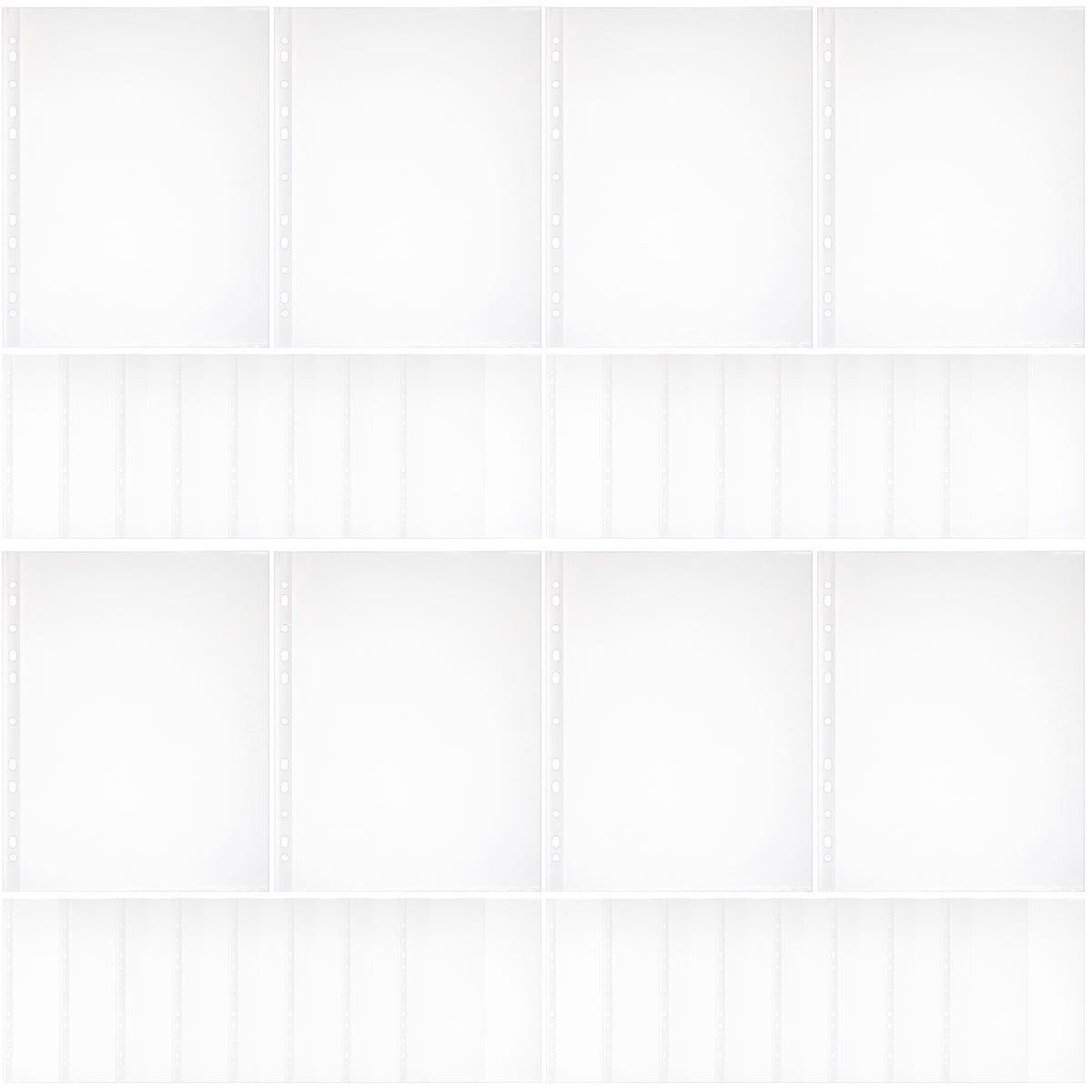 MLINS 400 Pcs Transparent Sheet Protectors A4 File Transparent Bags ...