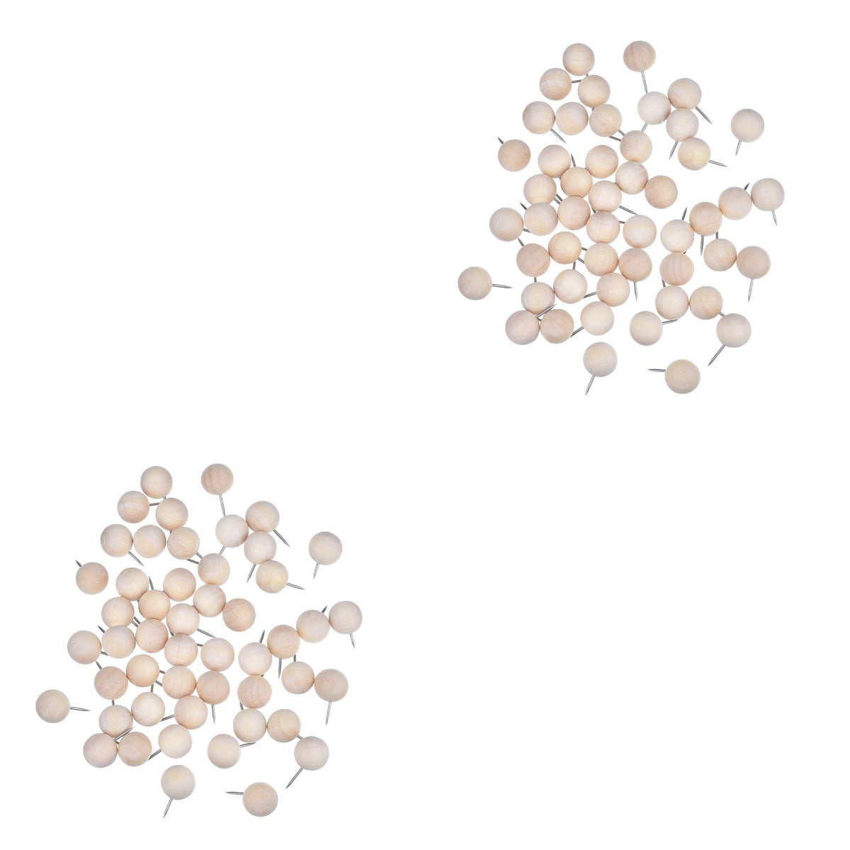 MLINS 400 pcs Round Wood Push Map Photos Thumb Calendar Decorative DIY ...