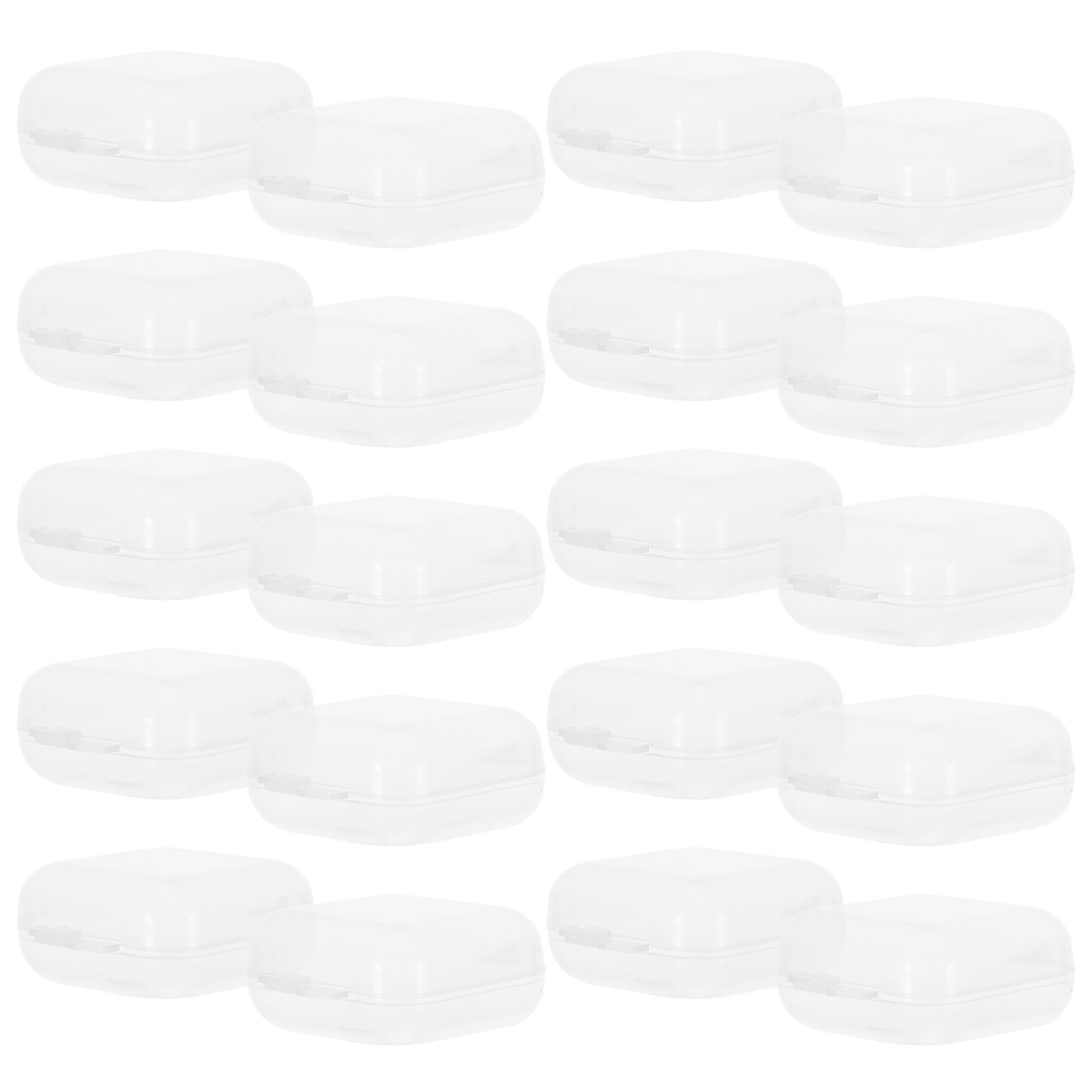MLINS 40pcs Mini Plastic Storage Boxes with Hinged Lids Small ...