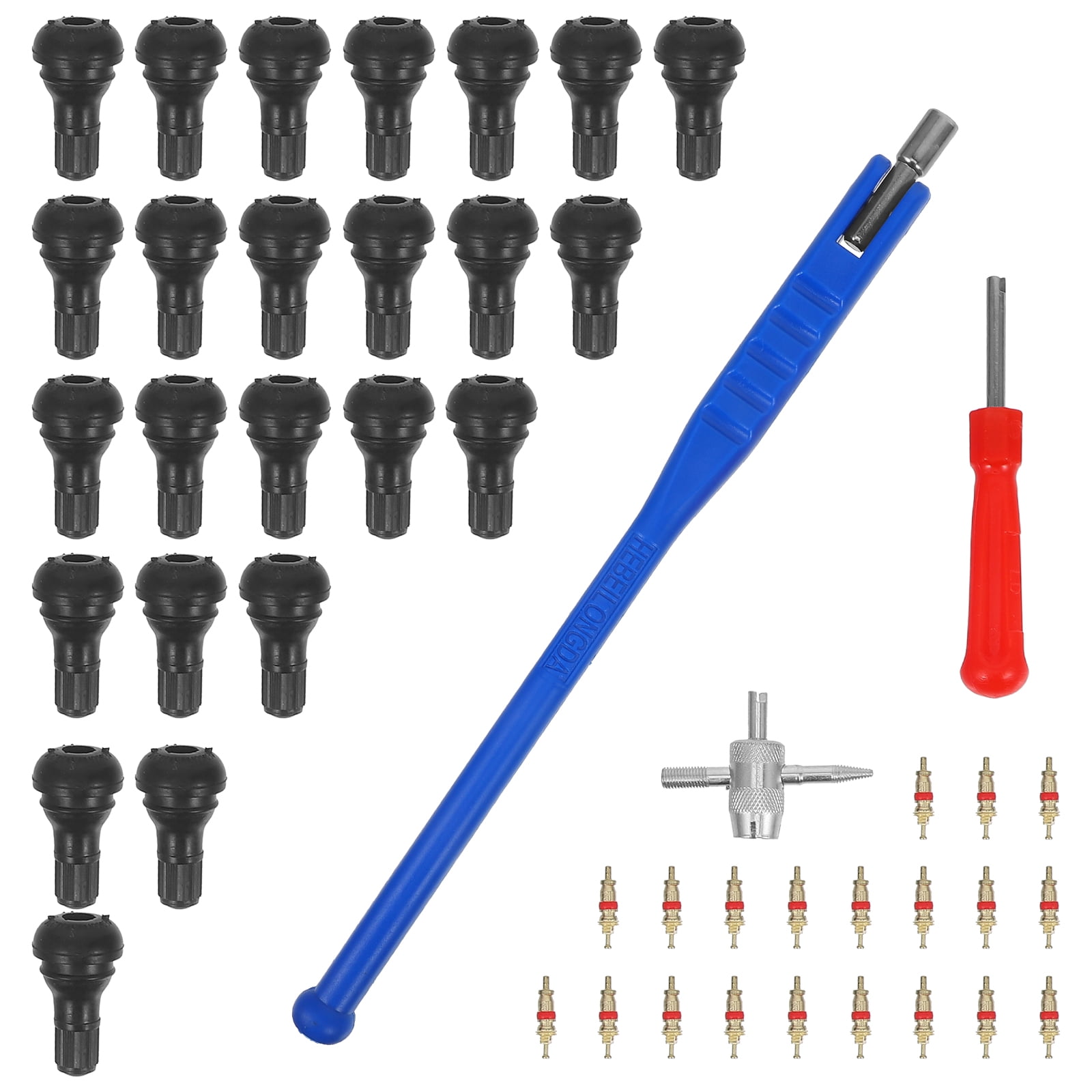 MLINS 43pcs Tire Valve Stem Tools Valve Stem Core Puller Remover Valve ...