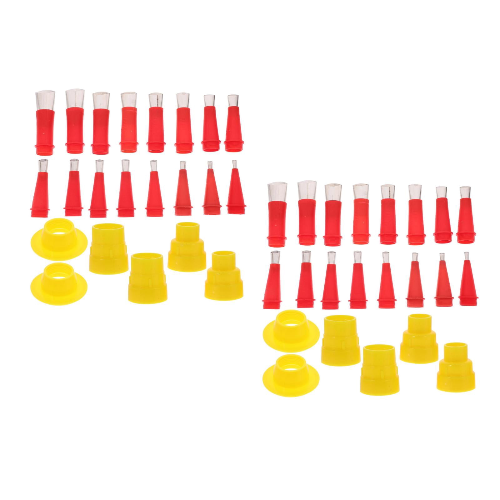 MLINS 44 pcs Universal Integrated Rubber Nozzle Tool Kit Stainless ...