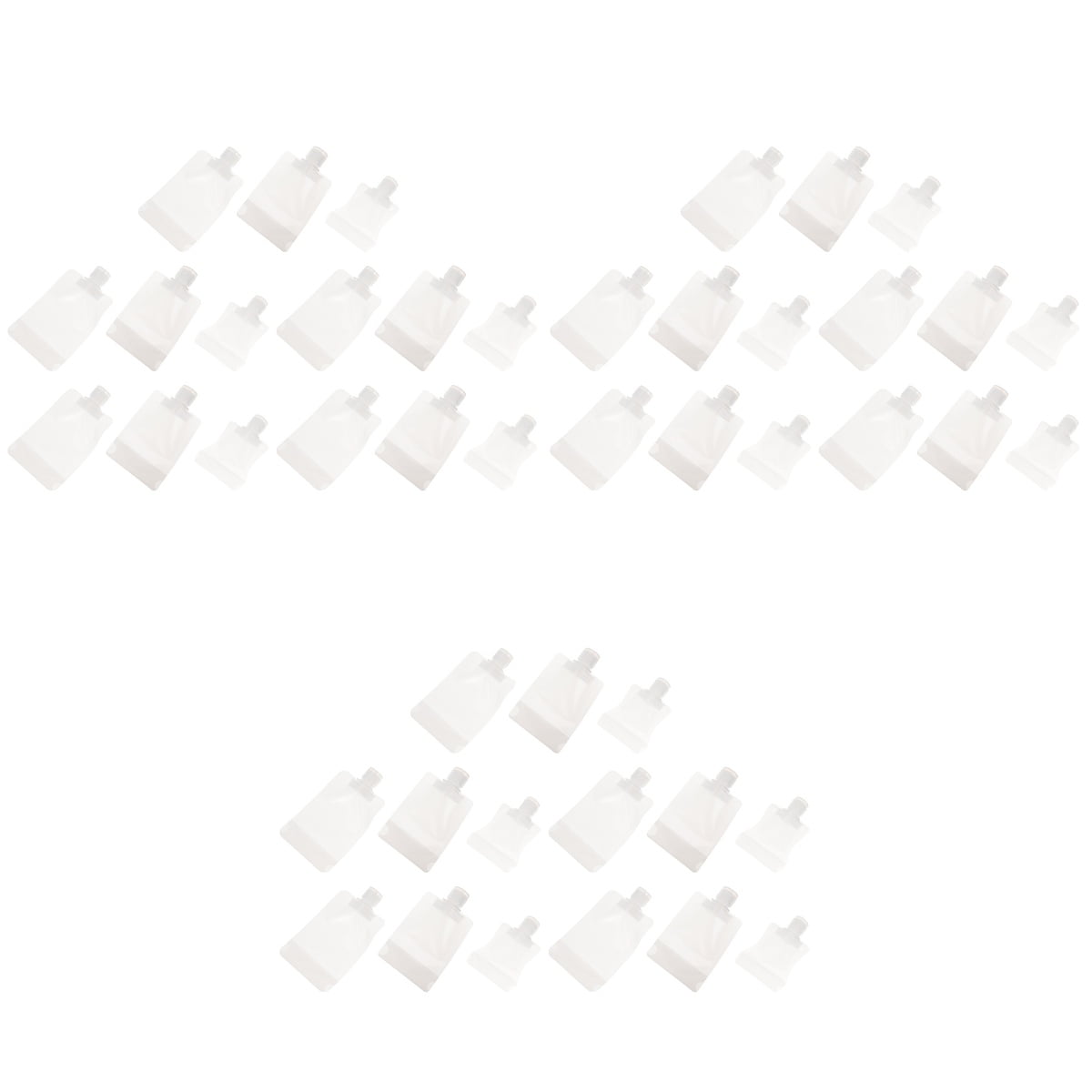 MLINS 45 pcs Travel Cosmetics Sub Package Pouch Nozzle Self-supporting ...