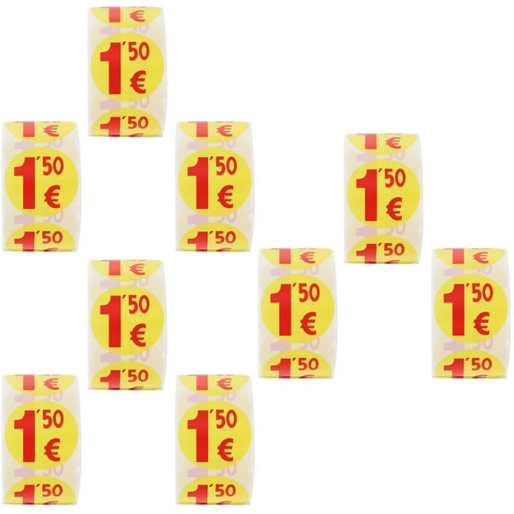 MLINS 4500 Pcs 1.50 Euro Price Labels Adhesive Price Decal for Garage ...