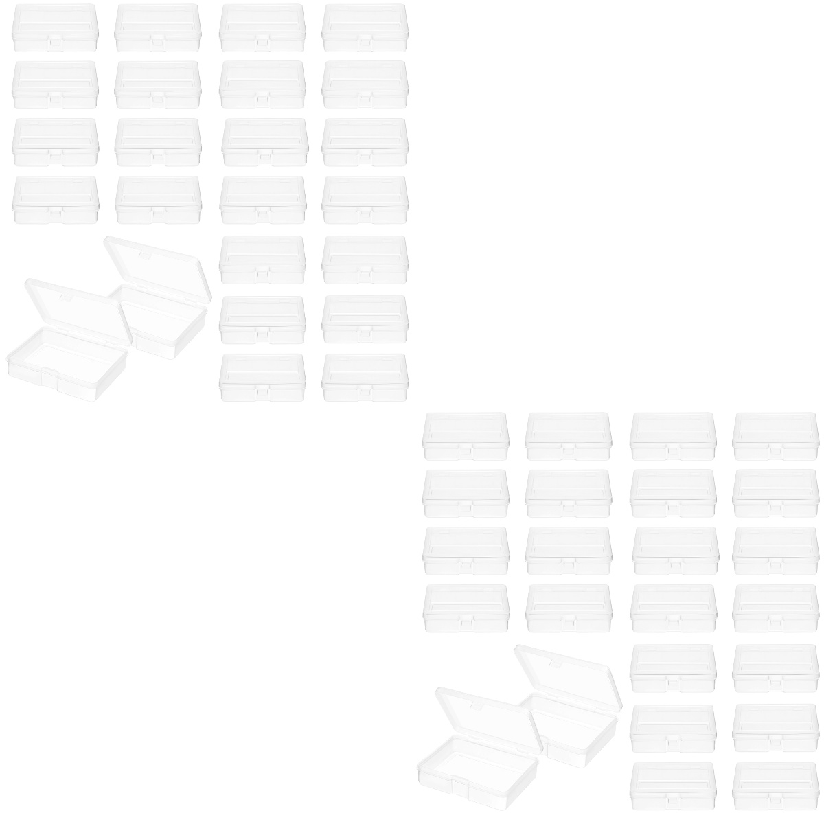 MLINS 48 Pcs Plastic Bead Storage Containers Mini Beads Box Cases Small ...