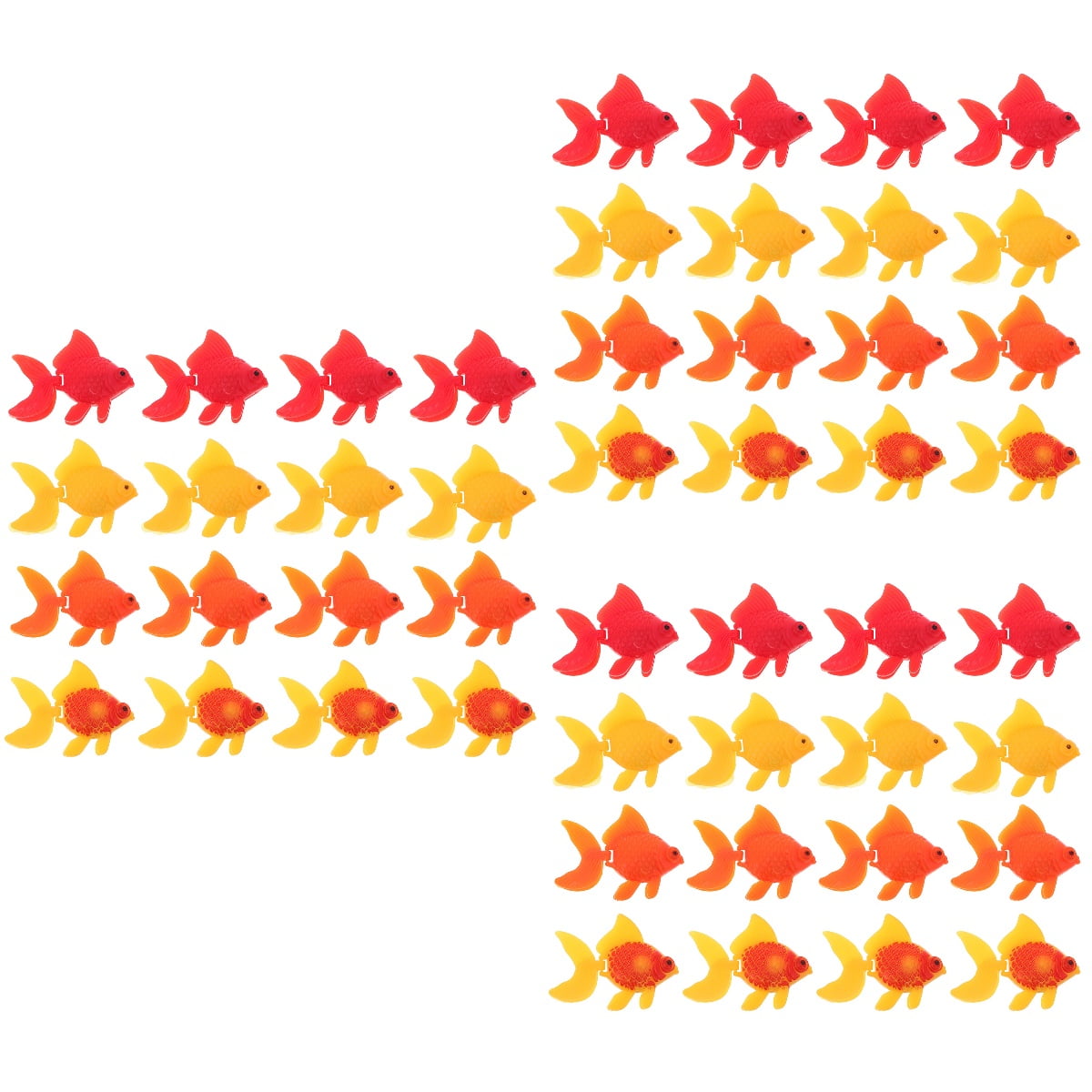 MLINS 48 pcs Plastic Fish Realistic Moving Floating Fish Toy Fake ...
