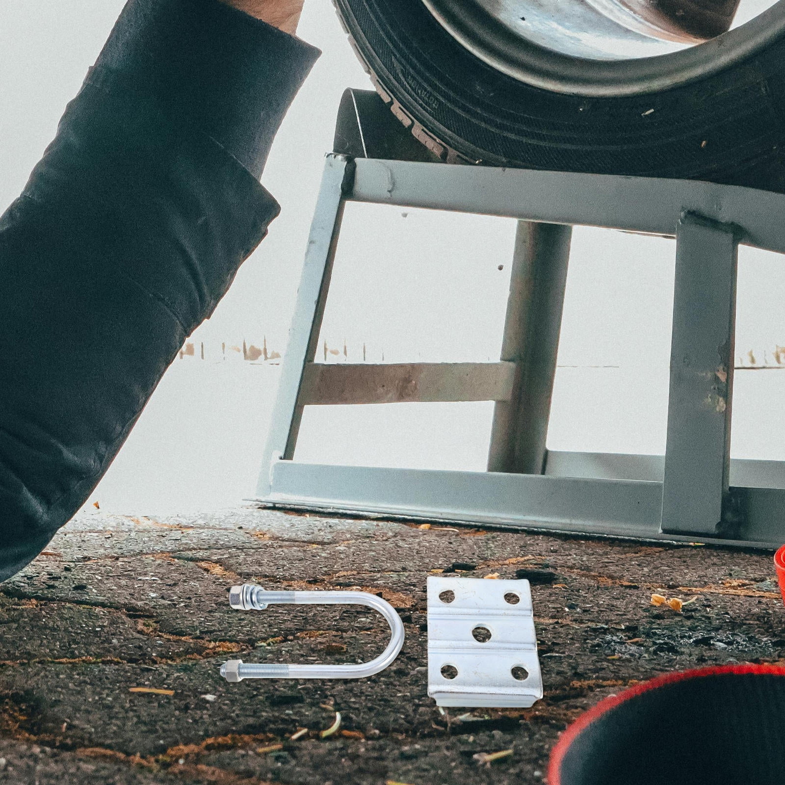 MLINS 4PCS Trailer Axle U Bolt Set for Travel Trailers Round Axle U ...