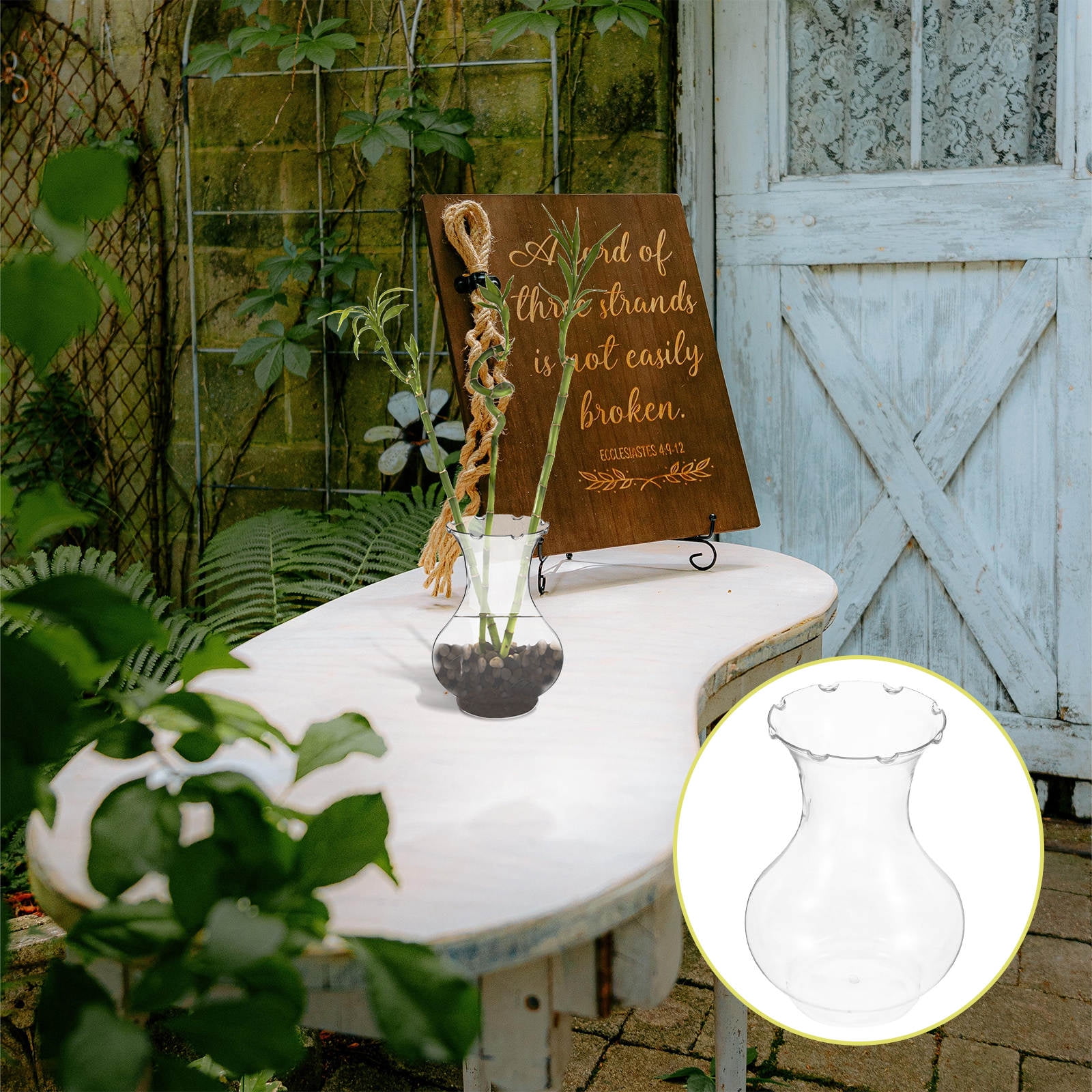 MLINS 4Pcs Clear Plastic Vases Hyacinth Flowers Vases Small Flower ...