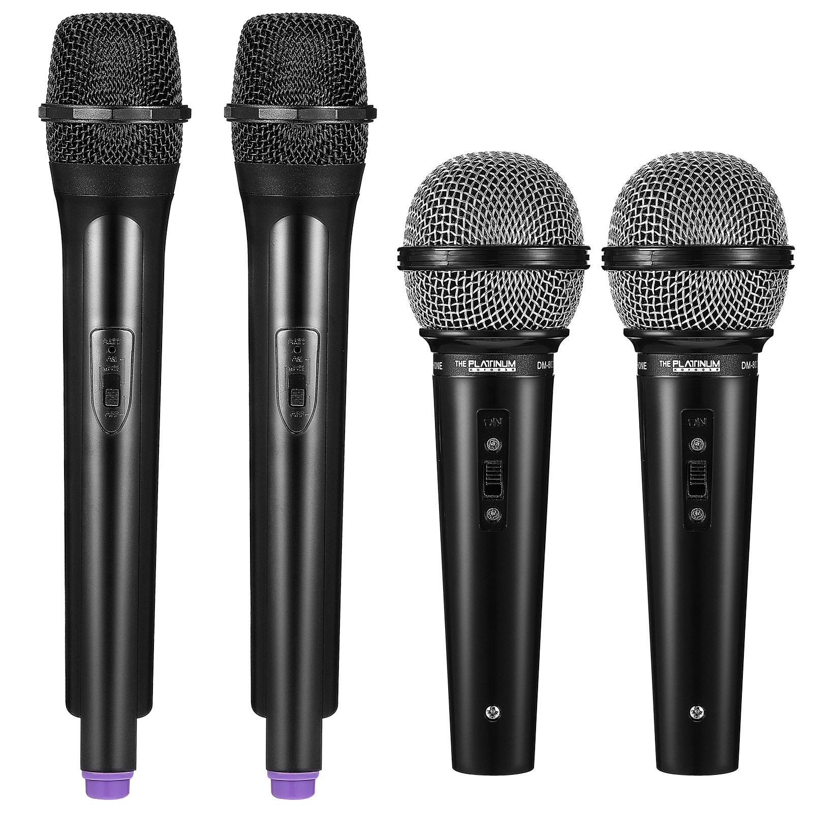 MERRYHAPY Realistic Microphone Prop Purple 4Pcs 6.5X2.0X2.0In For ...