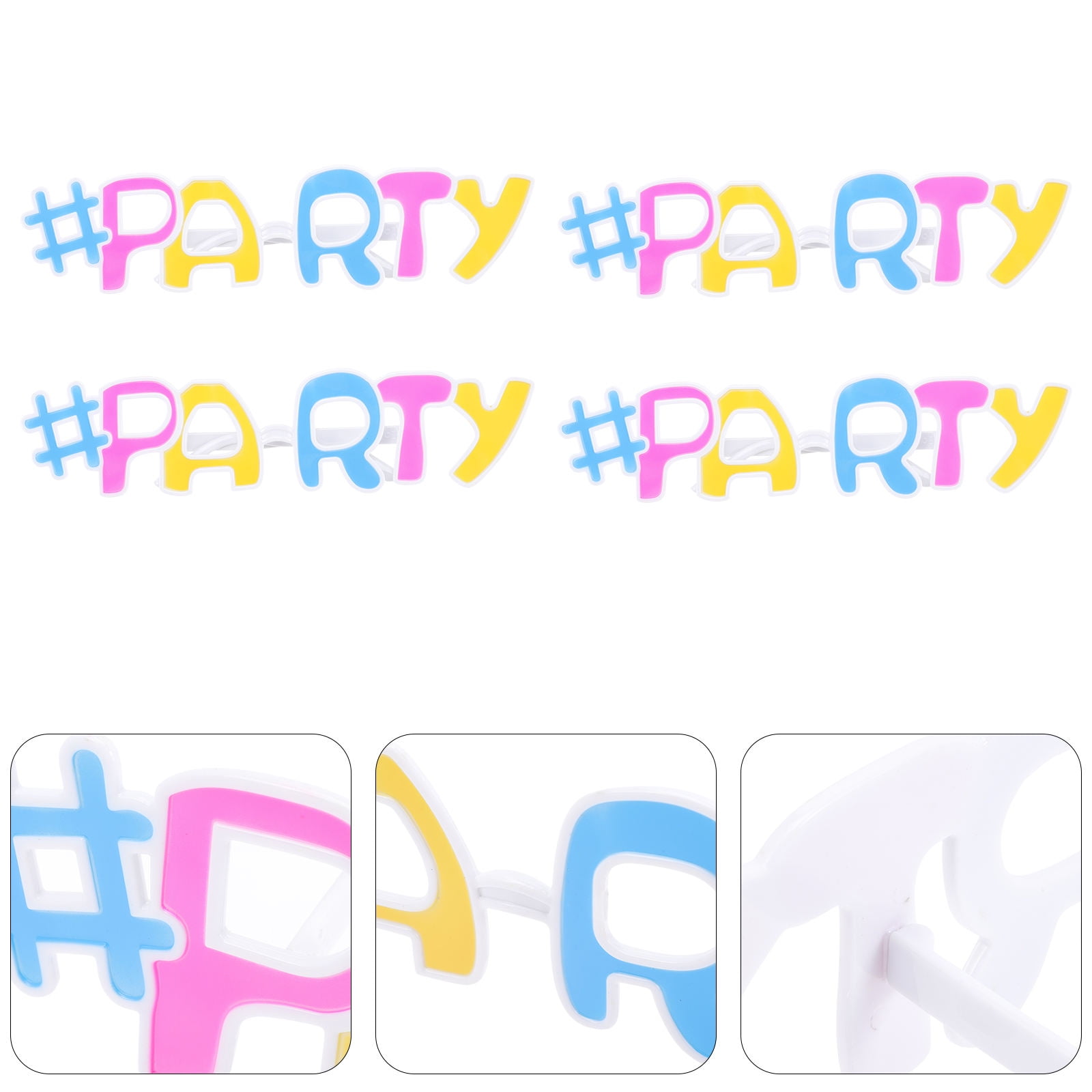 MLINS 4Pcs Funny Photo Booth Props Glasses Plastic Party Glasses for ...