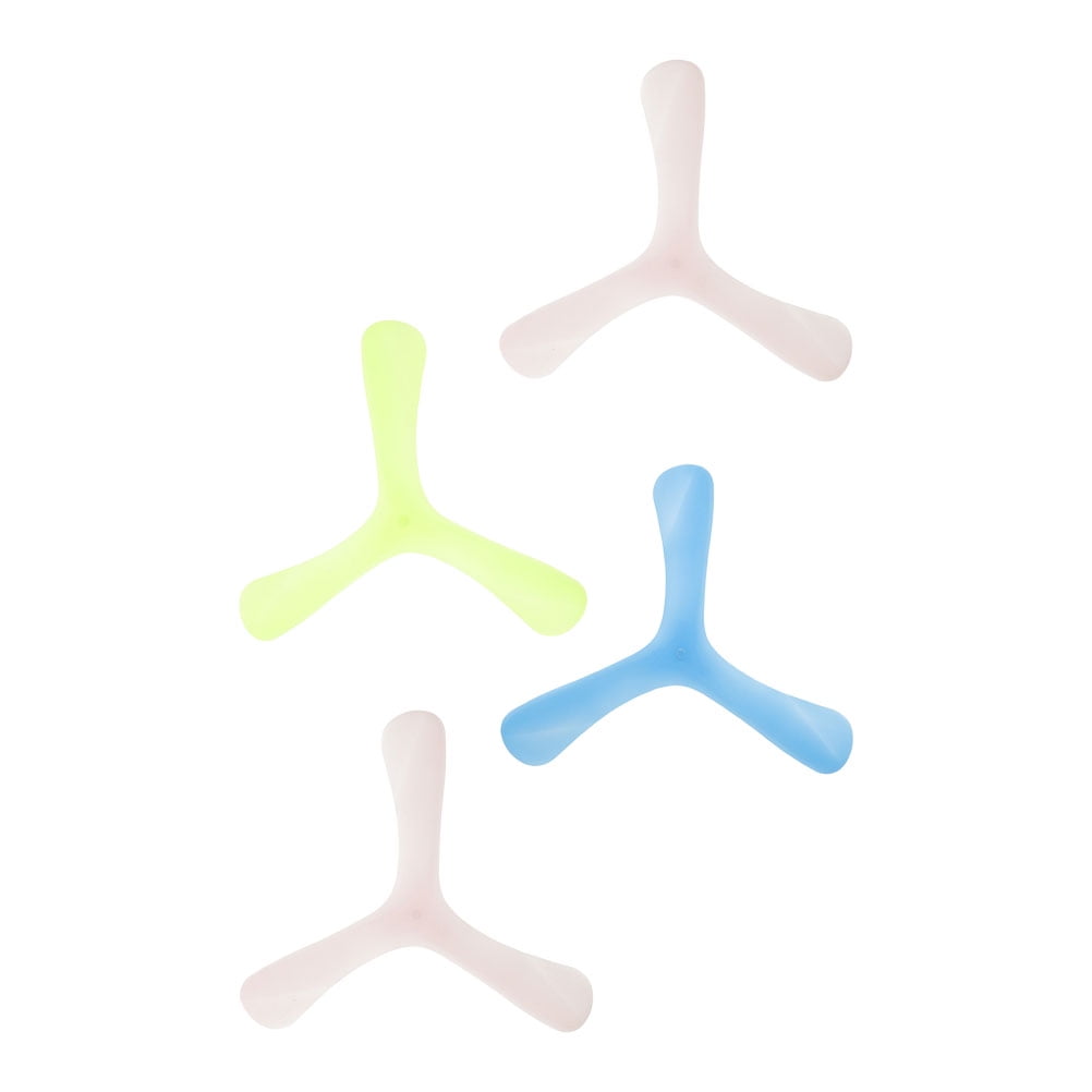 MLINS 4Pcs Funny Toys Portable Trefoil Boomerangs Kids Luminous ...