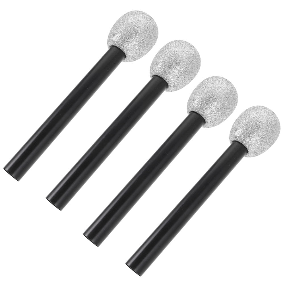 Glitter Foam Microphone Toys for Kids Parties and Decorative Use Silver ...