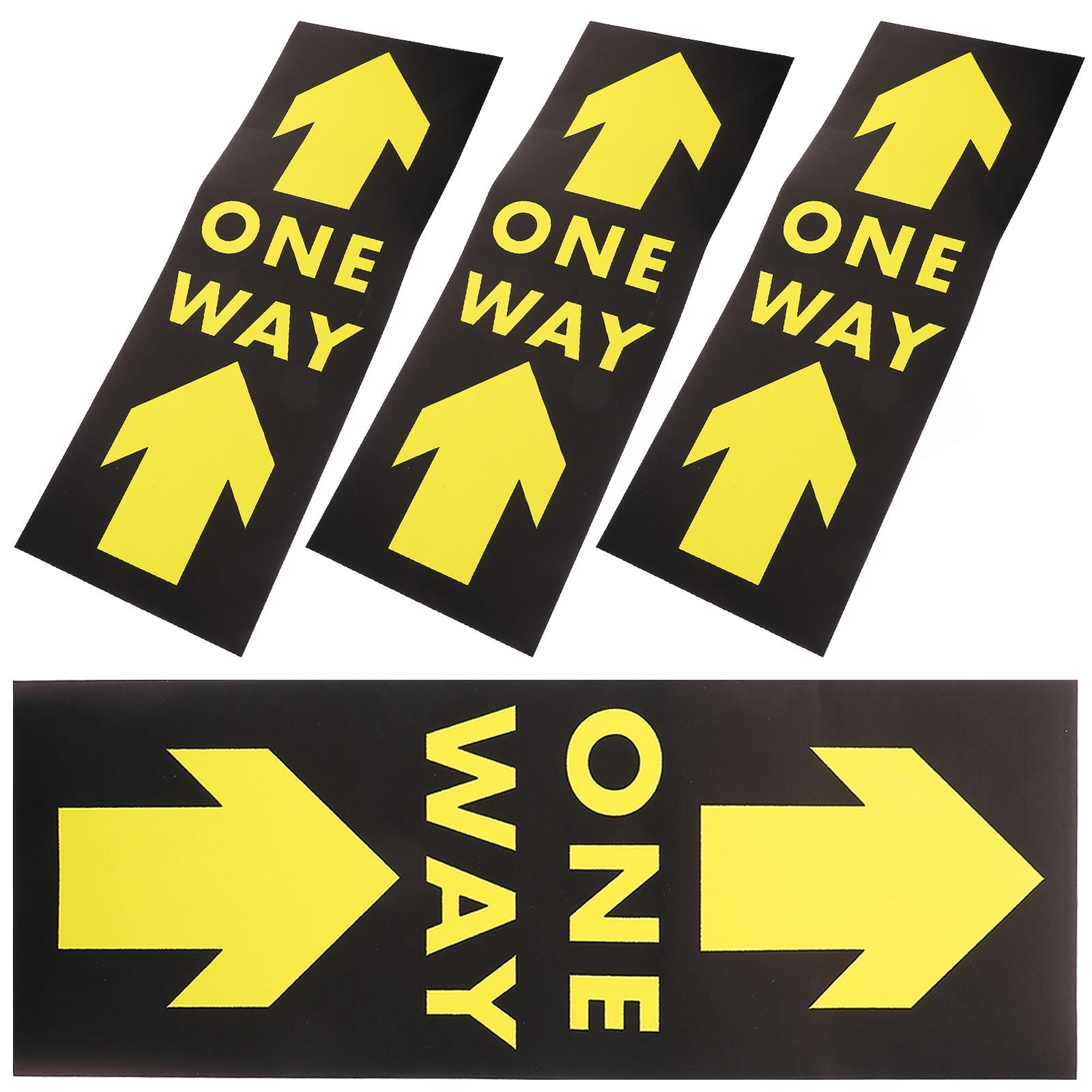MLINS 4Pcs One Way Floor Decals Safety Distance Sticker for Stores ...