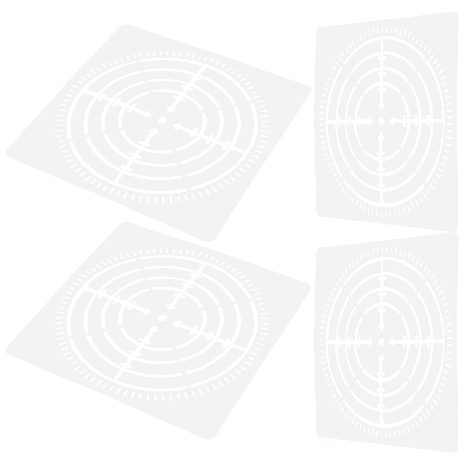 MLINS 4Set Delicate Stencils Stencil Template For Painting Hollow ...