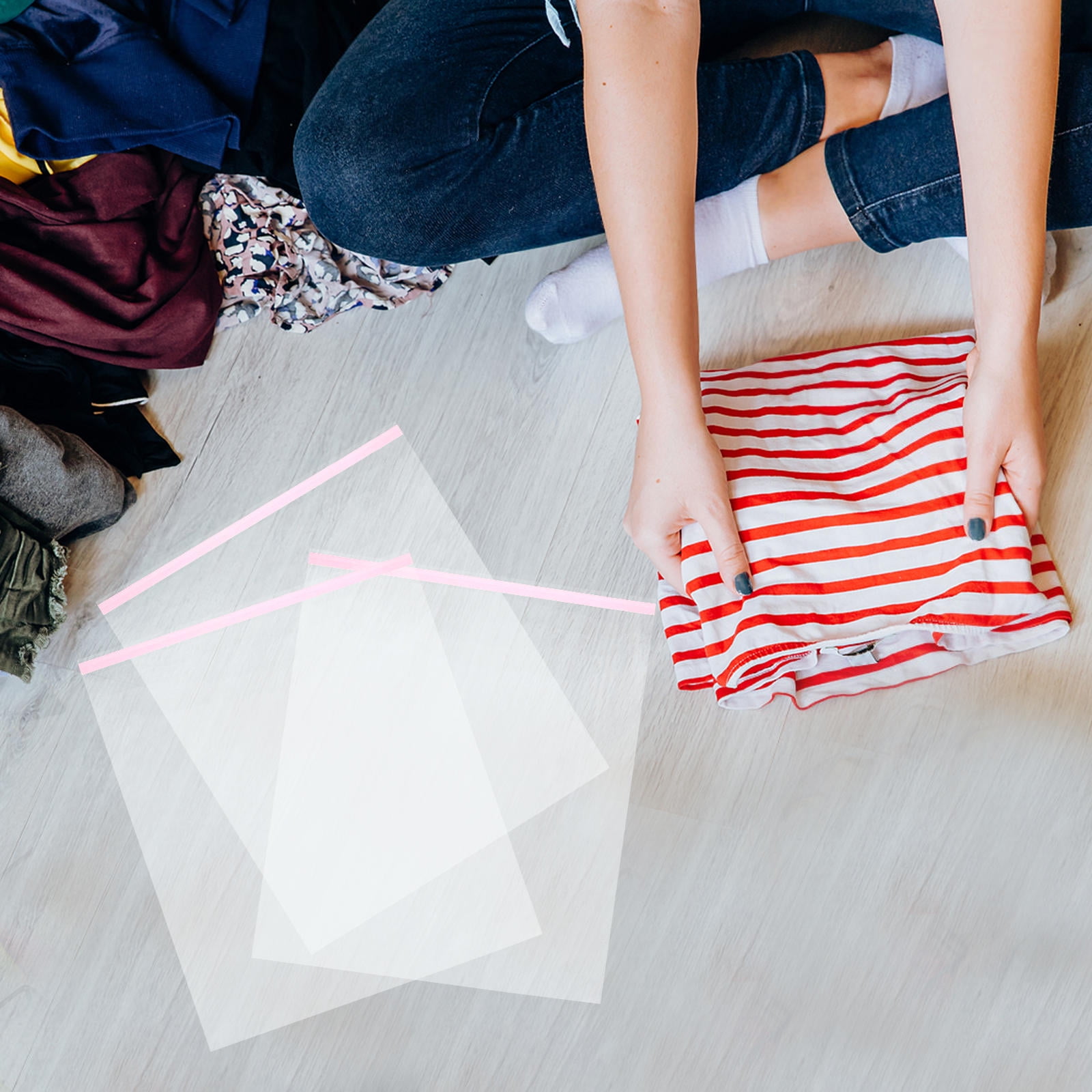 MLINS 4Set Self Sealing Cellophane Bags Bopp for Small Business Use in ...