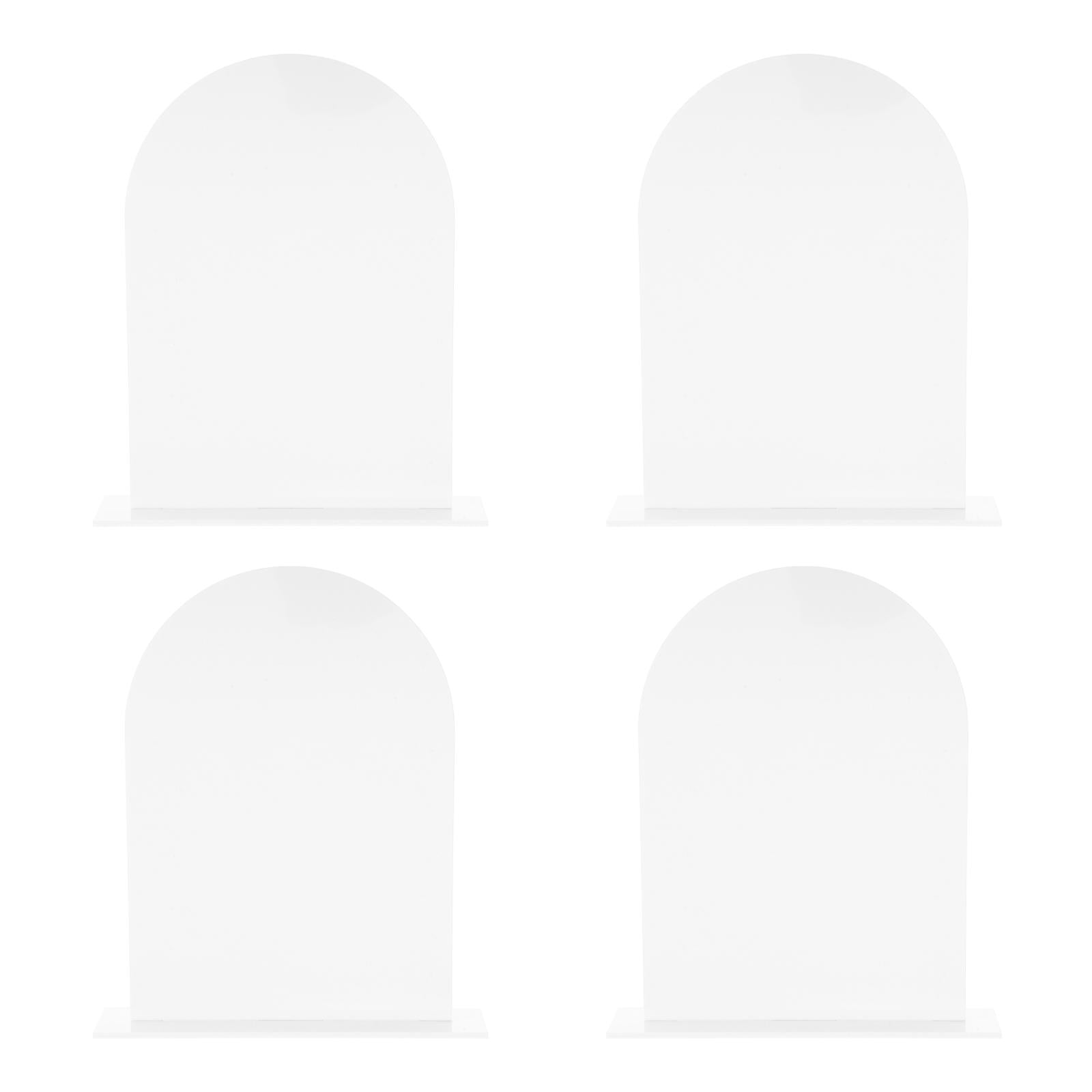 MLINS 4pcs Blank Arch Acrylic Sign with Stand Arched Round Top Acrylic ...