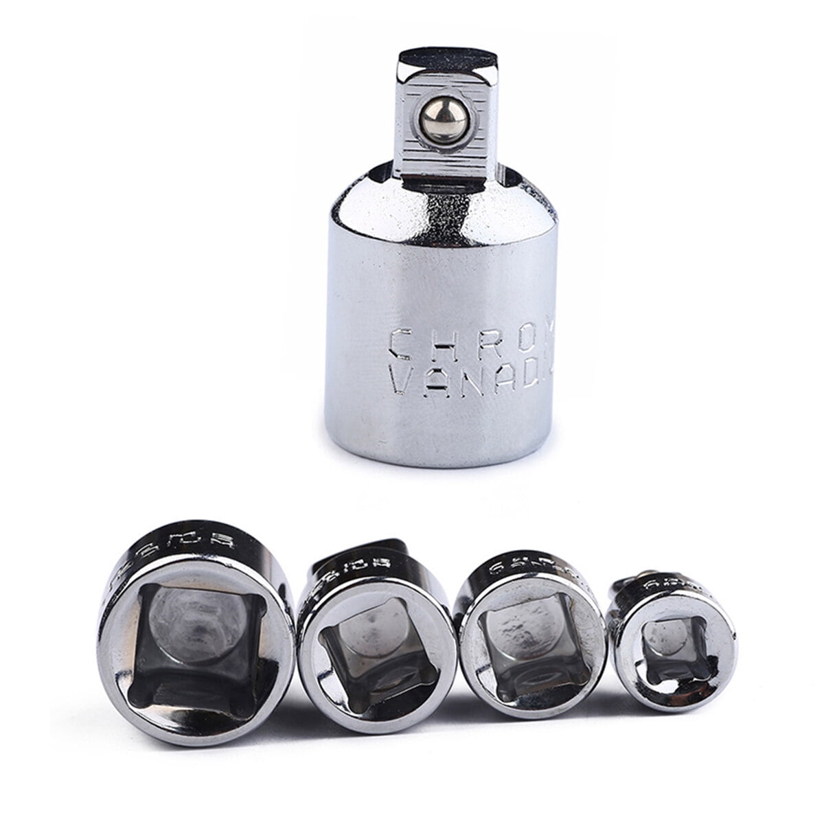 DINHEAROM Impact Use Socket Adapter and Reducer Set Silver 4Pcs ...