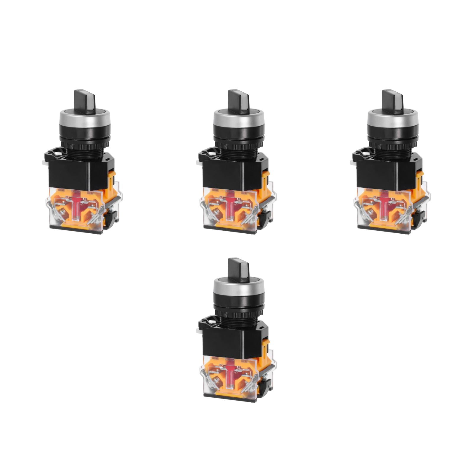 MLINS 4pcs Changeover Selector Switch 2-Position Self Lock Rotary Cam ...