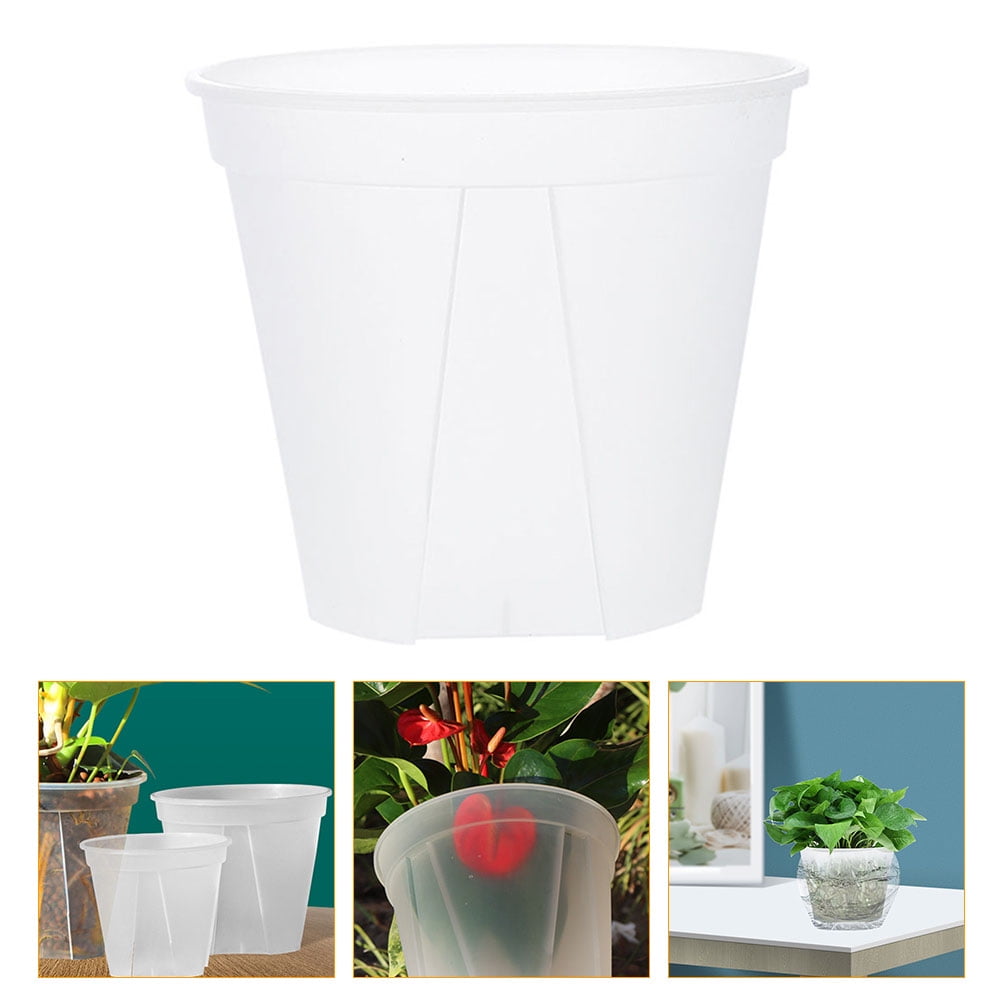 MLINS 4pcs Clear Multi-functional Plant Nursery Pot Plastic Gardening ...