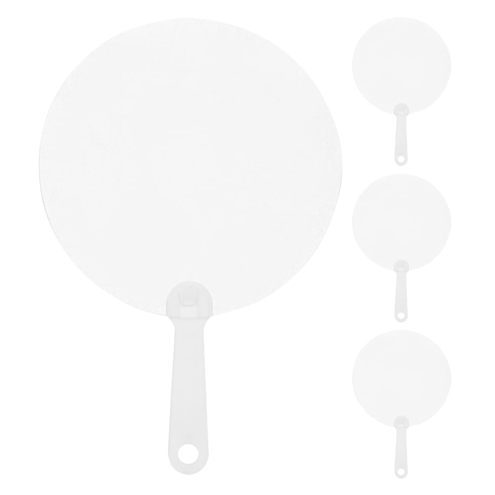 MLINS 4pcs DIY Painting Fans Handheld Blank Fans Craft DIY Fans Round ...