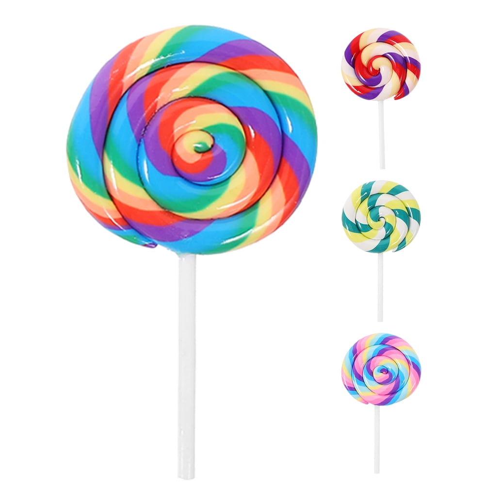 MLINS 4pcs Decorative Fake Lollipop Models Simulation Lollipop Model ...