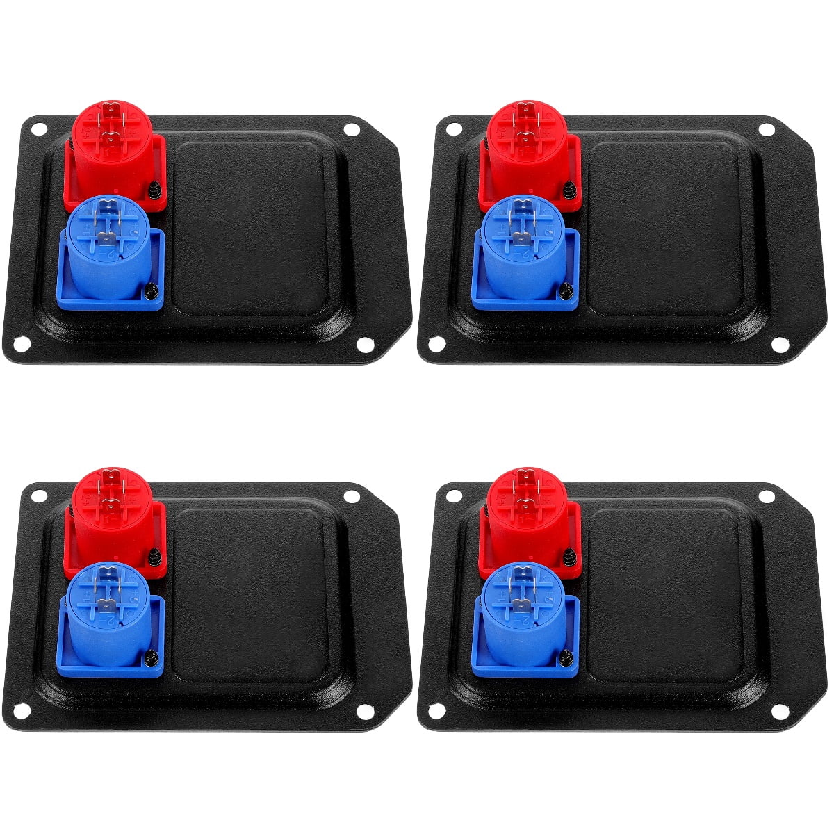 MLINS 4pcs Double Hole Panel Speaker Mount Metal Chassis Stages Audio ...