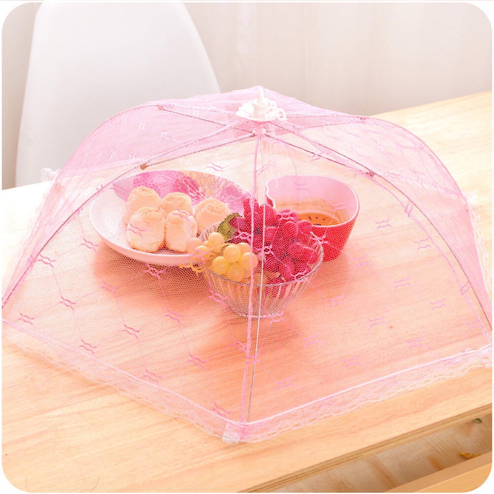 MLINS 4pcs Foldable Umbrella Food Cover Mesh Screen Food Cover Tent ...