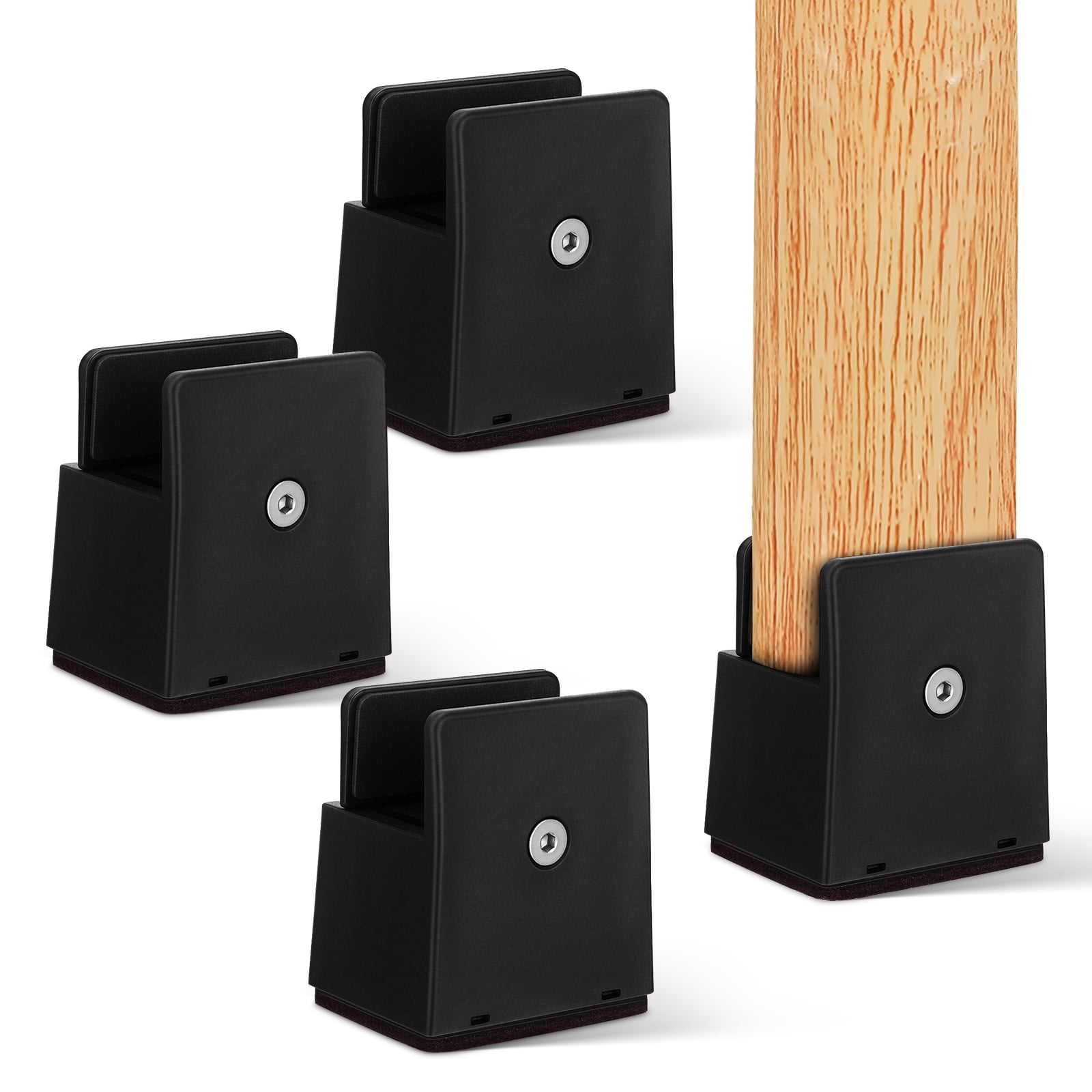 MLINS 4pcs Furniture Feet Table Leg Risers Adjustable Couch Lifters ...