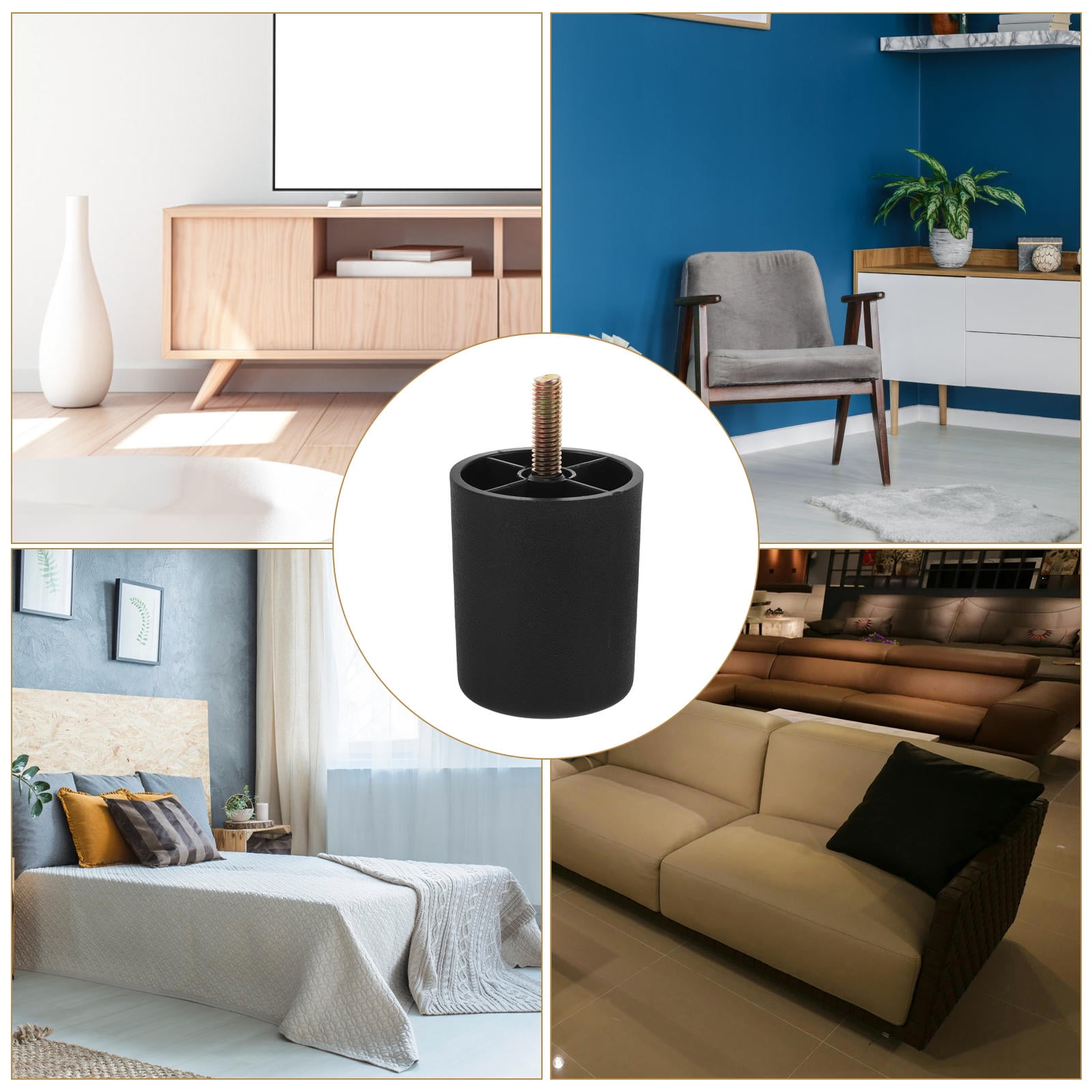 MLINS 4pcs Furniture Legs Foot Replacement Furniture Leg Foot Sofa ...