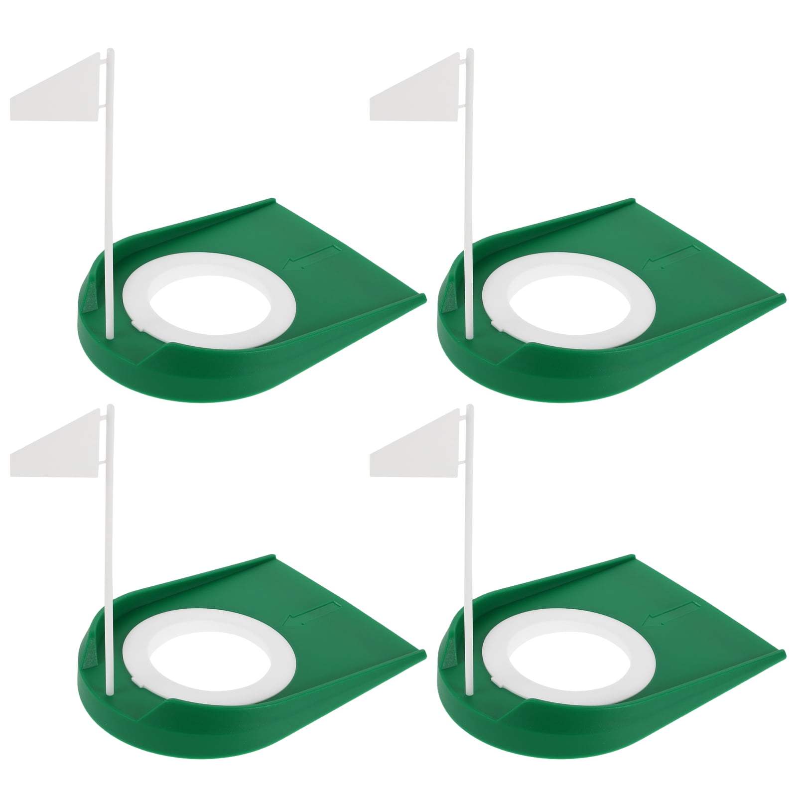 MLINS 4pcs Golf Putting Practice Cups Hole Training Aid Plastic Flag ...