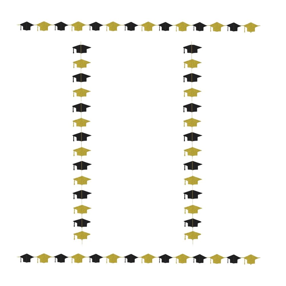 MLINS 4pcs Graduation Garland Graduation Cap Hanging Garland Graduation ...