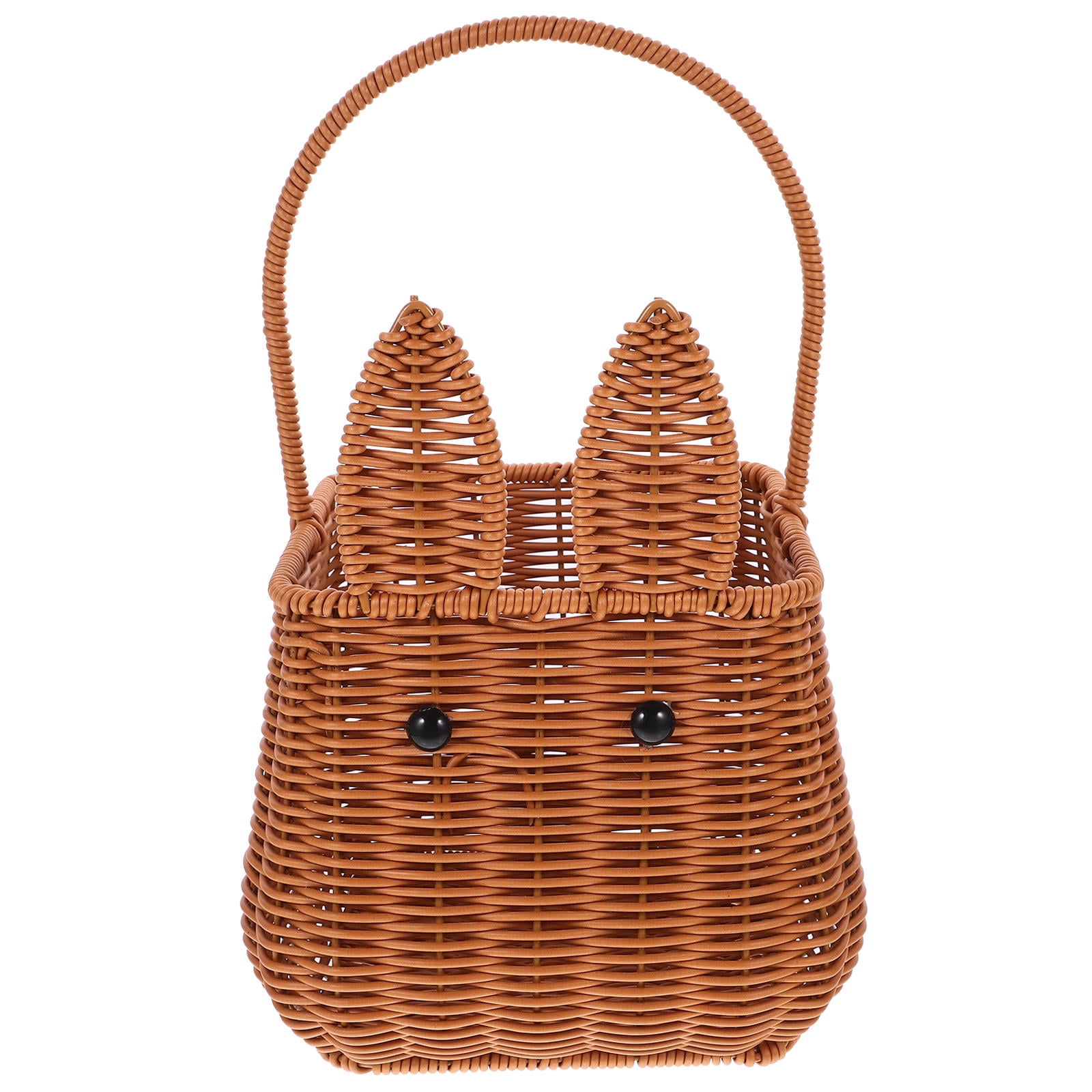 MLINS 4pcs Handheld Woven Basket Bunny Woven Basket Cartoon Rabbit ...