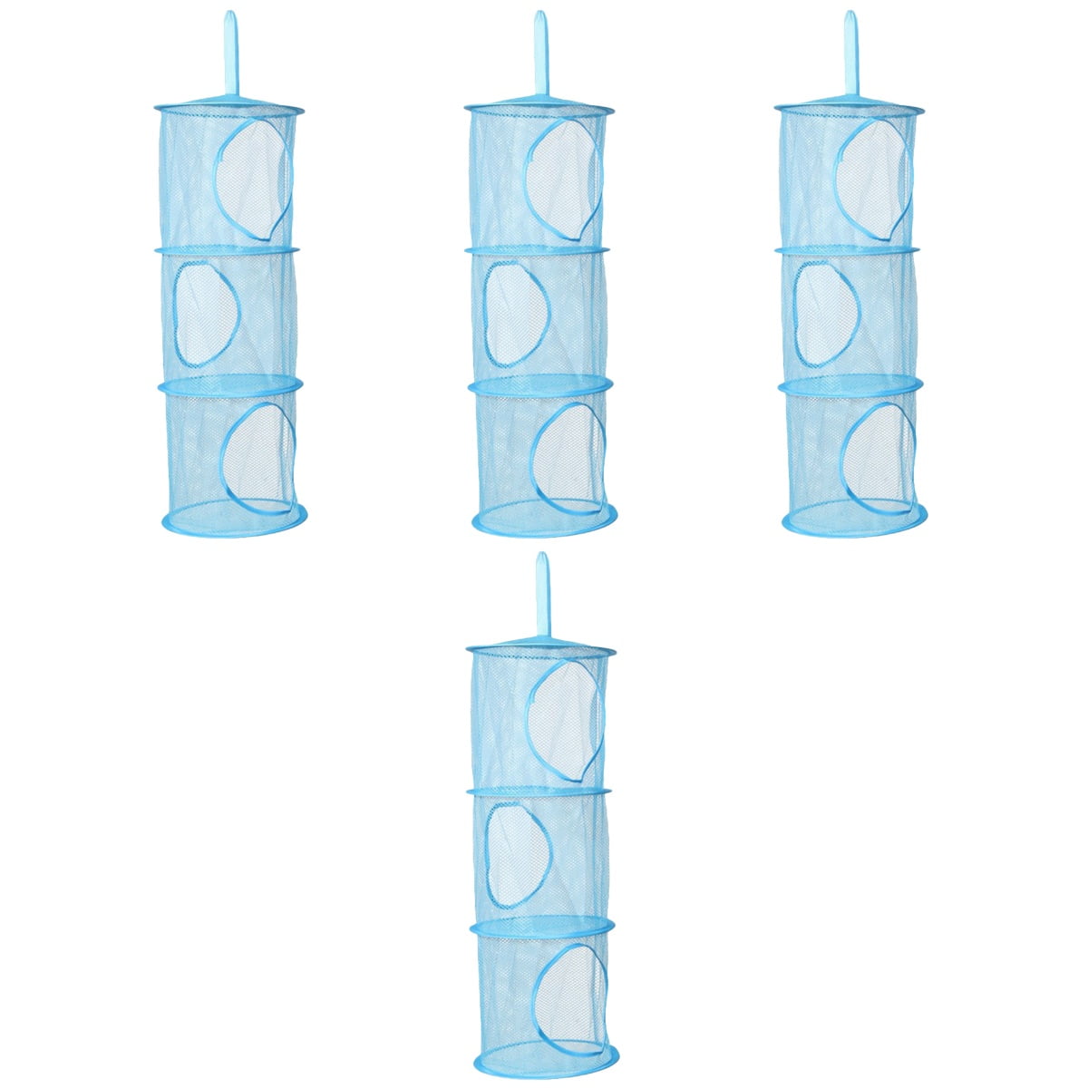 MLINS 4pcs Hanging Mesh Storage Organizer 3 Tier Folding Mesh Storage ...