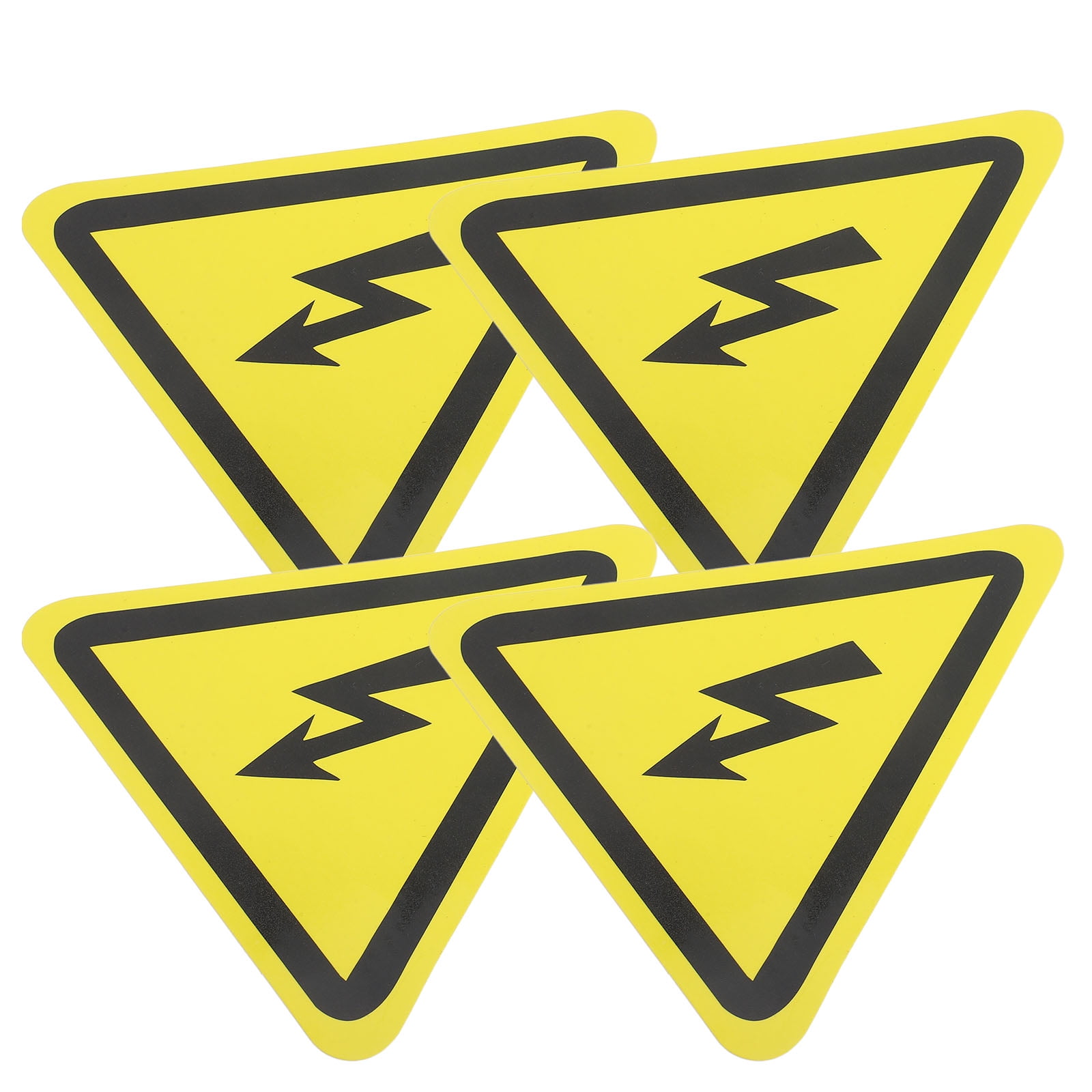 MLINS 4pcs High Voltage Electric Shock Warning Labels Triangle Safety ...