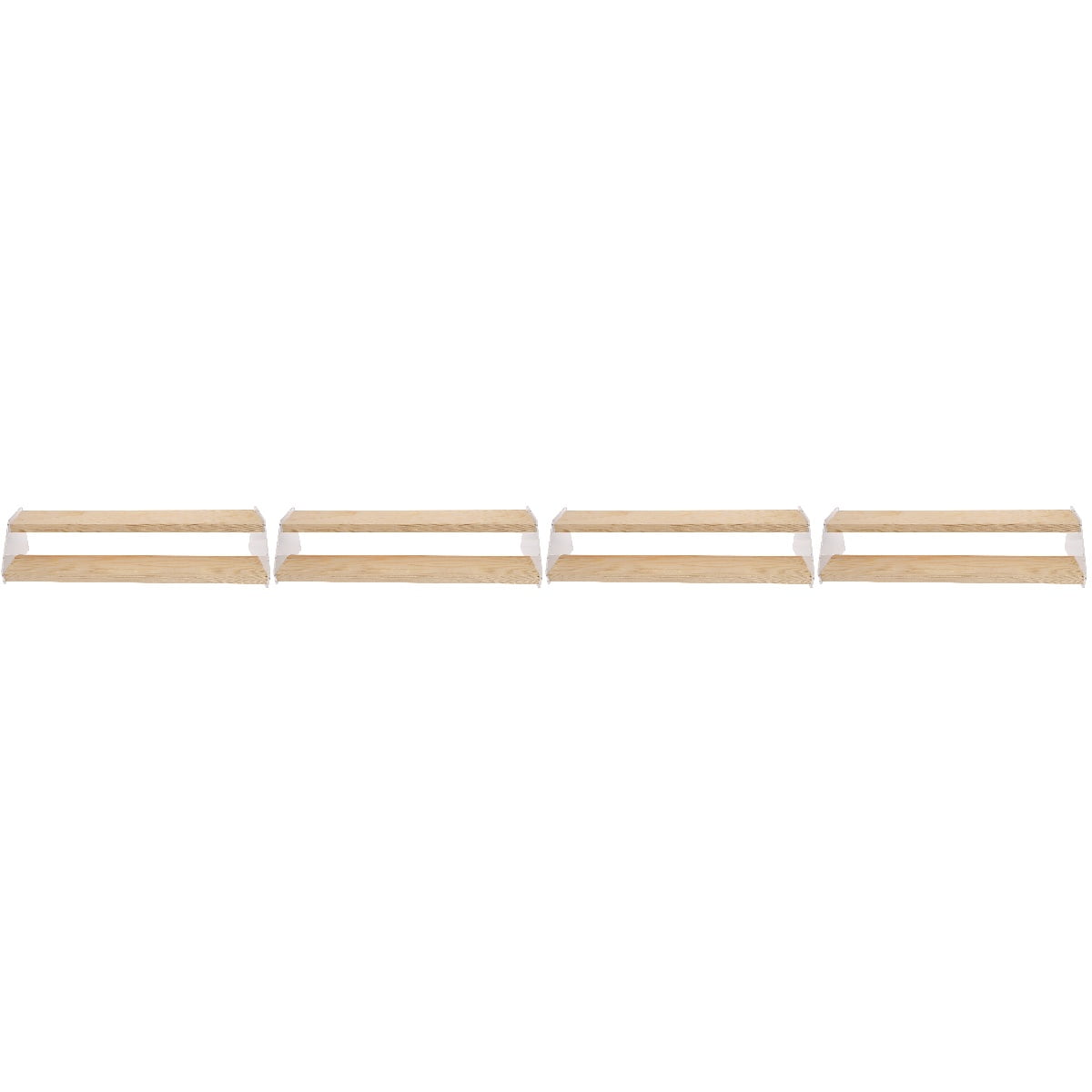 MLINS 4pcs Home Tabletop Toy Wood Display Stand 2-tier Wood Riser ...