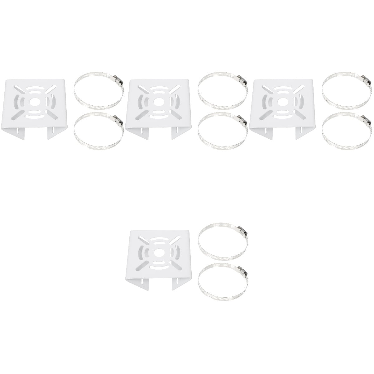 MLINS 4pcs Iron Bracket Utility Pole Bracket Replacements Column Holder ...