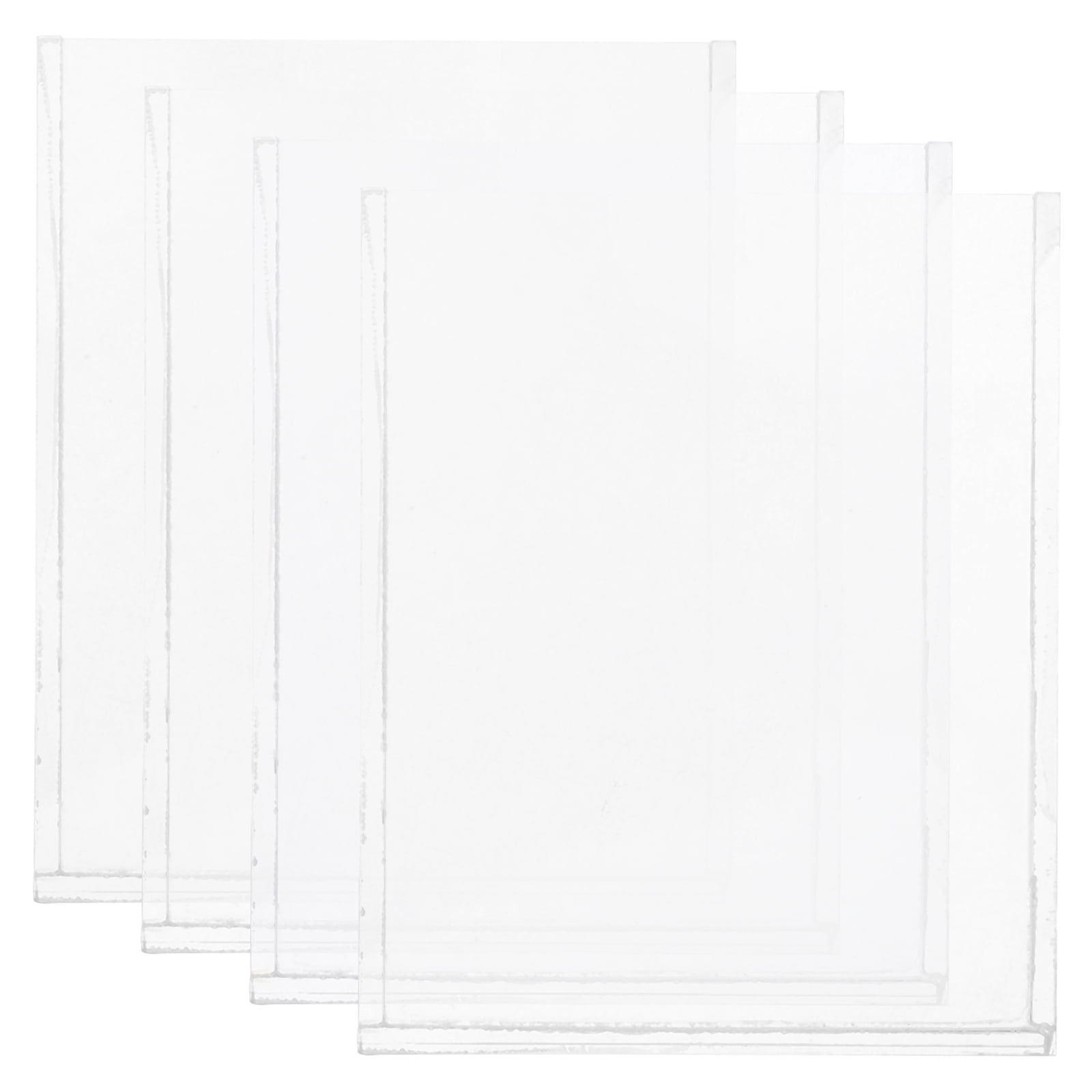 MLINS 4pcs Label Holder Card Pockets Label Holder Clear Acrylic Library ...