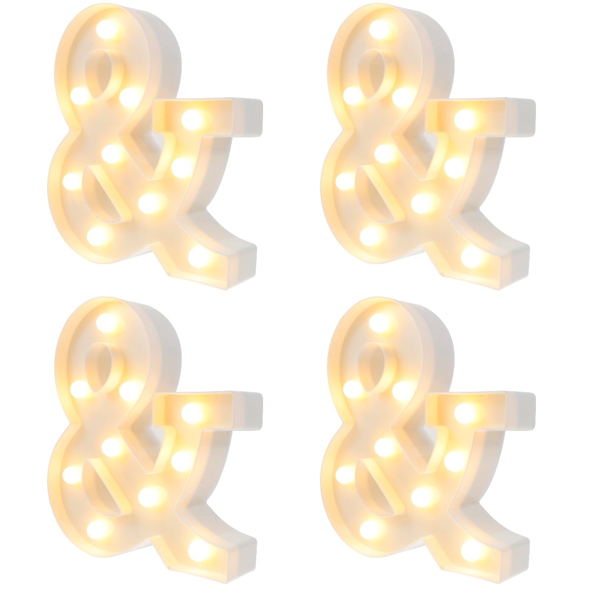 MLINS 4pcs Led & Symbol Light Sign Desktop Decorative & Modeling Lamp Indoors Night Light ...