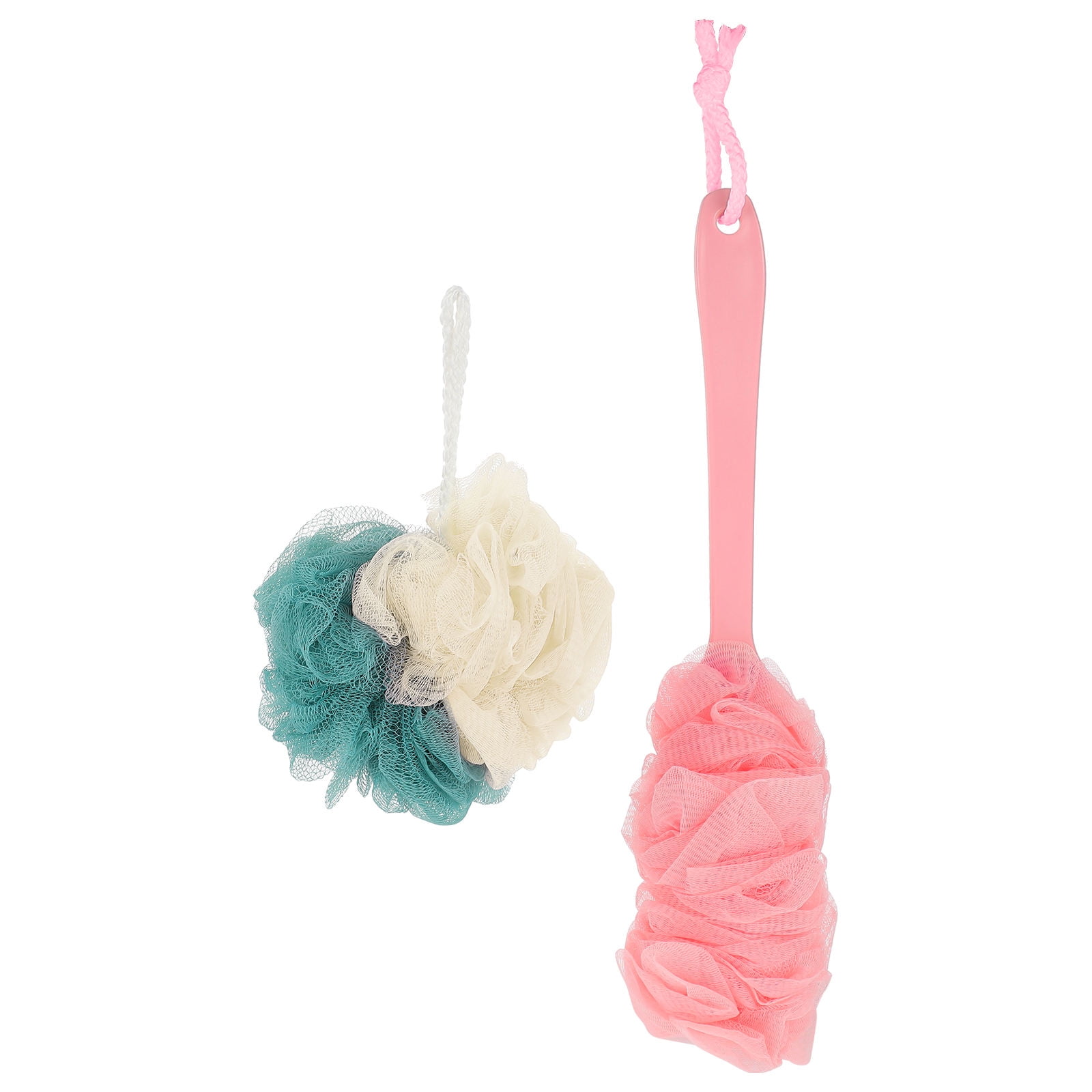 MLINS 4pcs Long Handle Bath Balls Shower Bath Bath Puff Ball Body ...