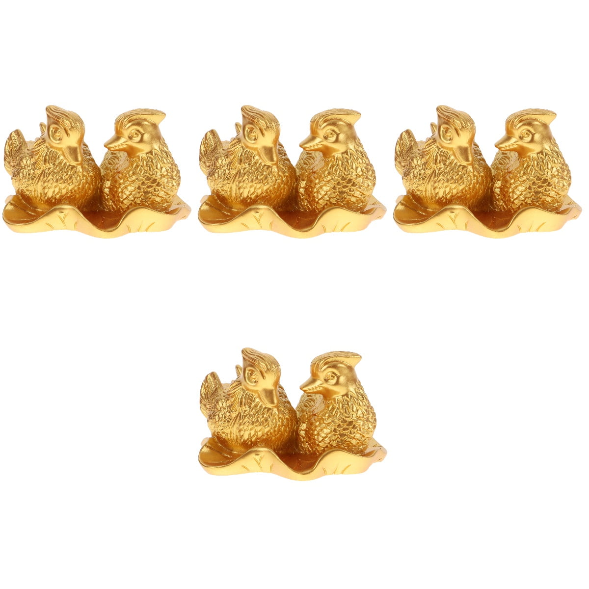 MLINS 4pcs Mandarin Ducks Lover Sculpture Resin Figurine Resin Mandarin ...