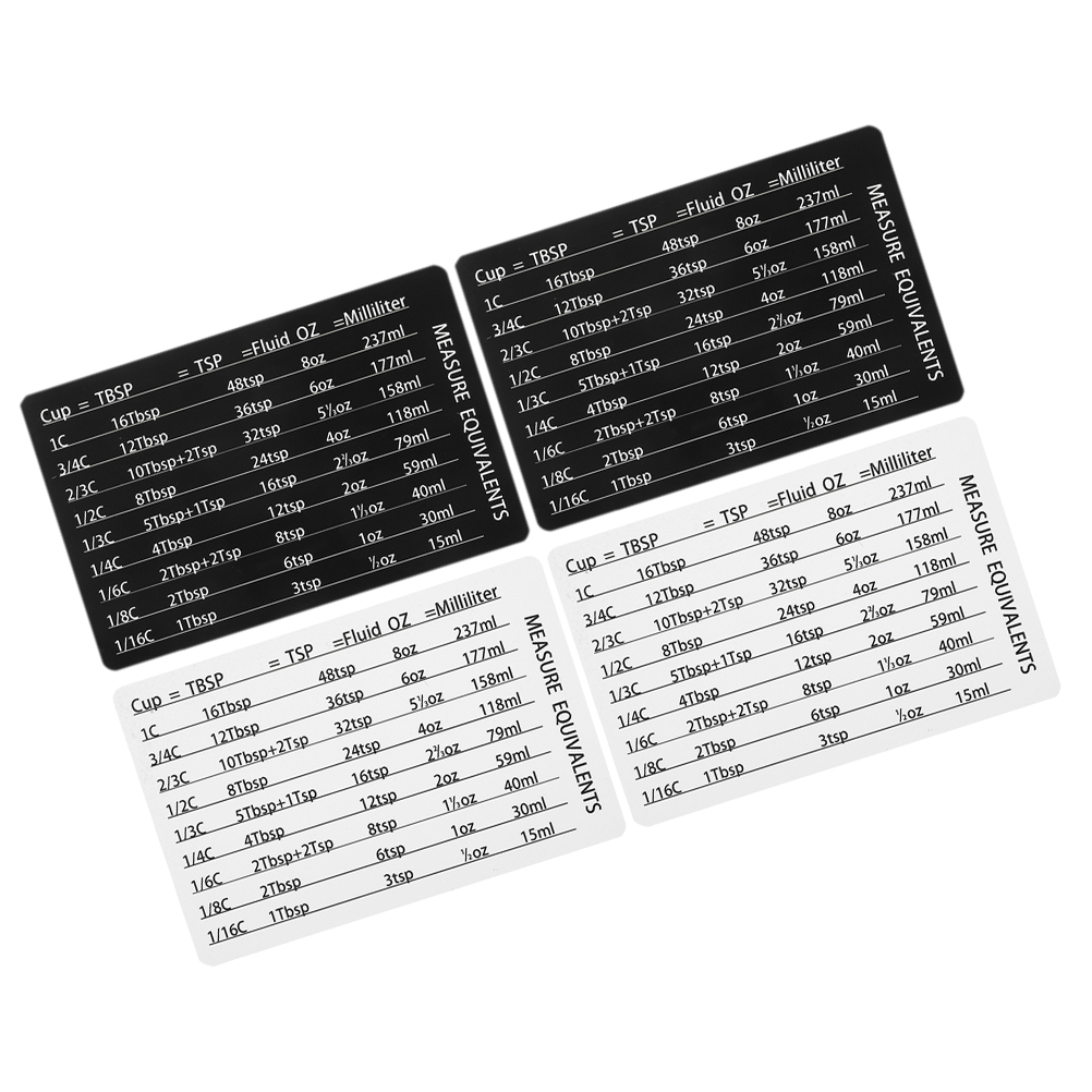 MLINS 4pcs Measure Conversion Chart Magnetic Reusable Measure ...