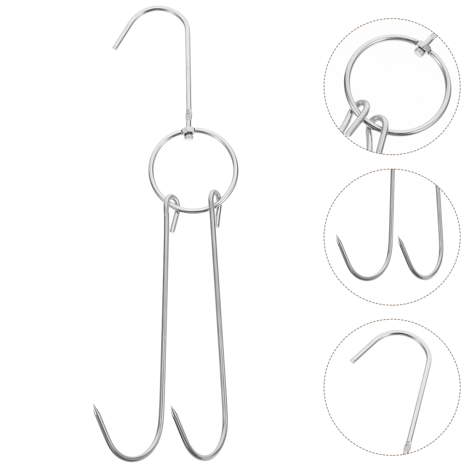 MLINS 4pcs Meat Hooks for Hanging and Smoking BBQ and Grilling Hooks ...