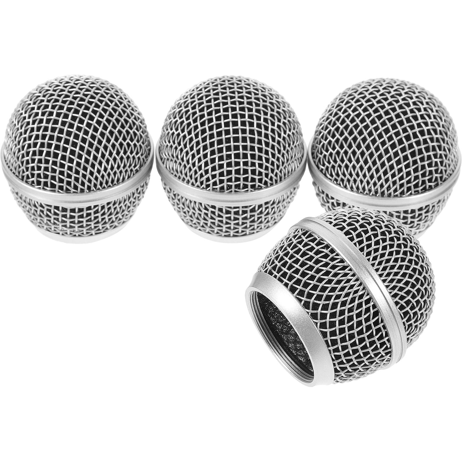 MLINS 4pcs Mesh Grill Microphone Heads Mic Ball Heads Replacement ...