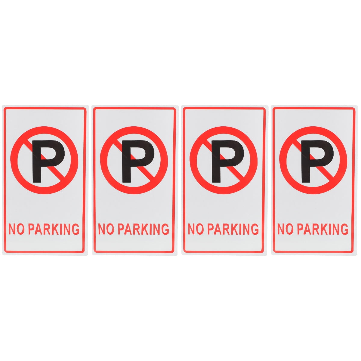 MLINS 4pcs Metal No Parking Sign No Parking Symbol Sign Weather ...