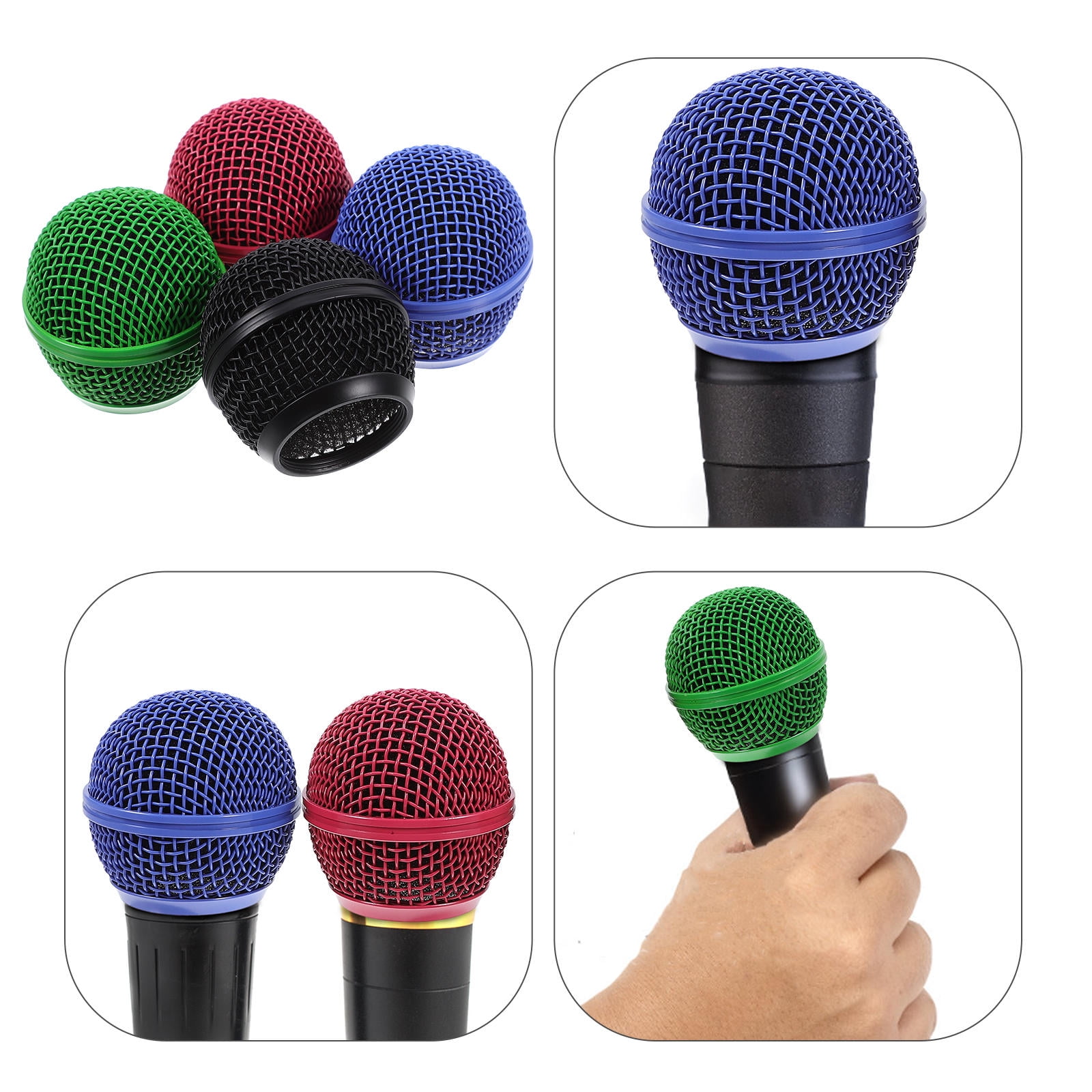 MLINS 4pcs Mic Grill Head Microphone Mesh Grill Replacements Mesh ...